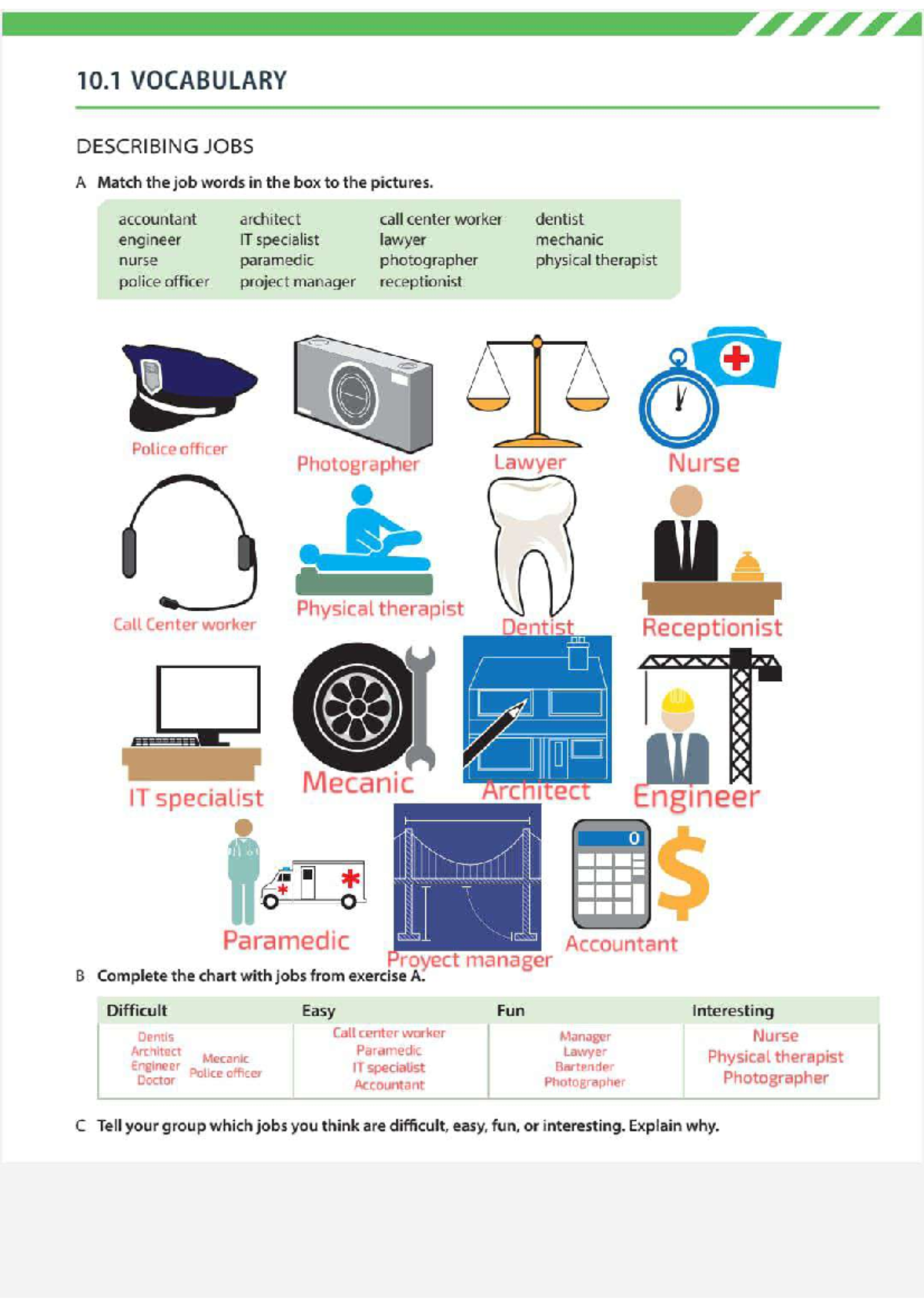 Describing Jobs - Ingles 2 - Studocu
