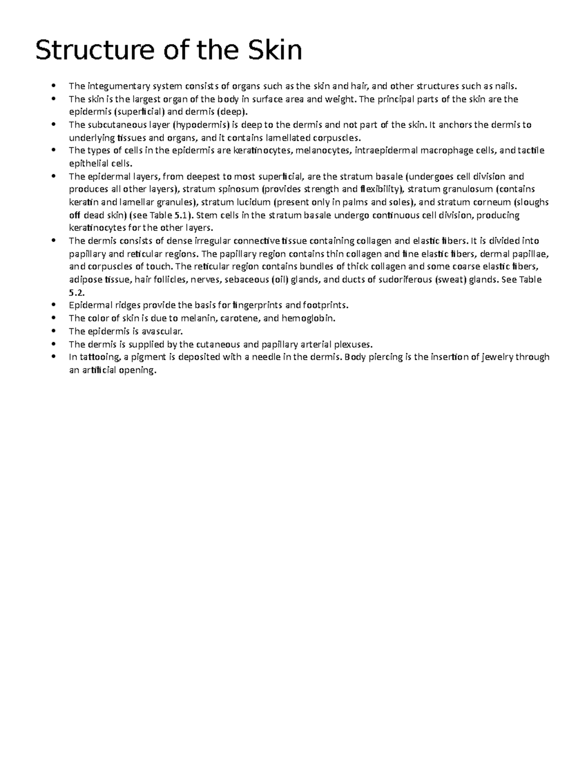 Structure of the Skin - The skin is the largest organ of the body in ...