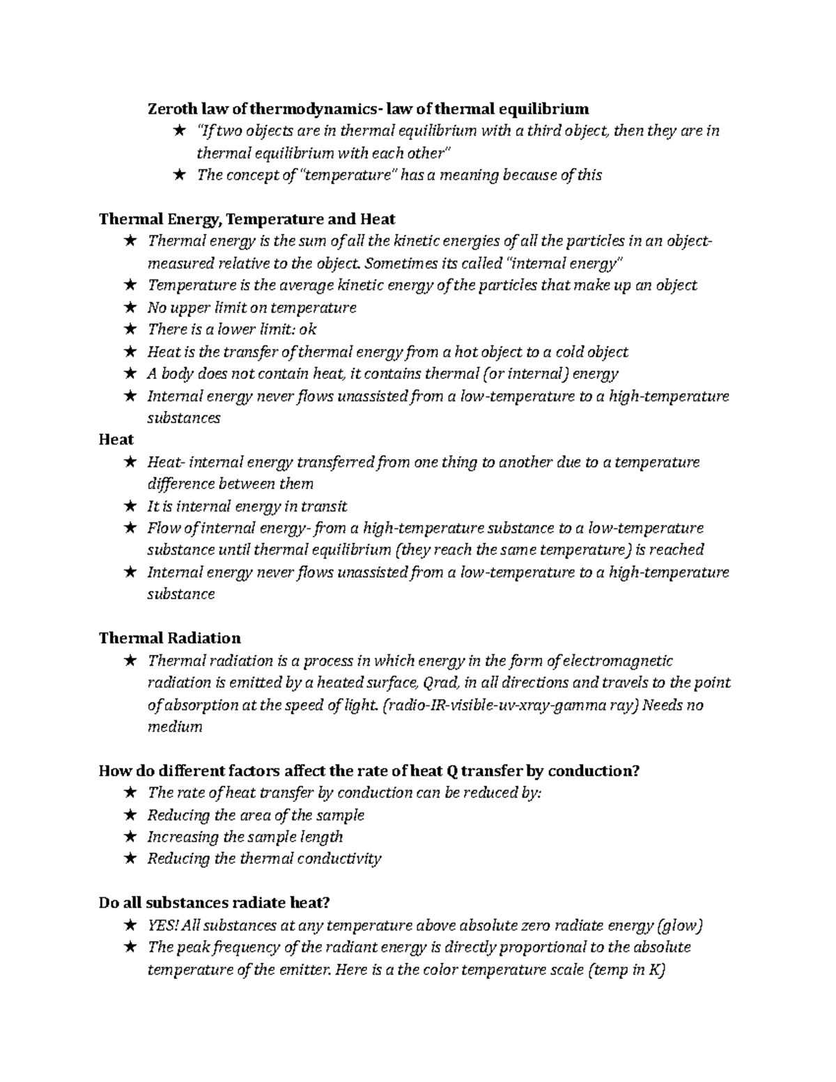Zeroth Law Thermal Equilibrium And Temperature