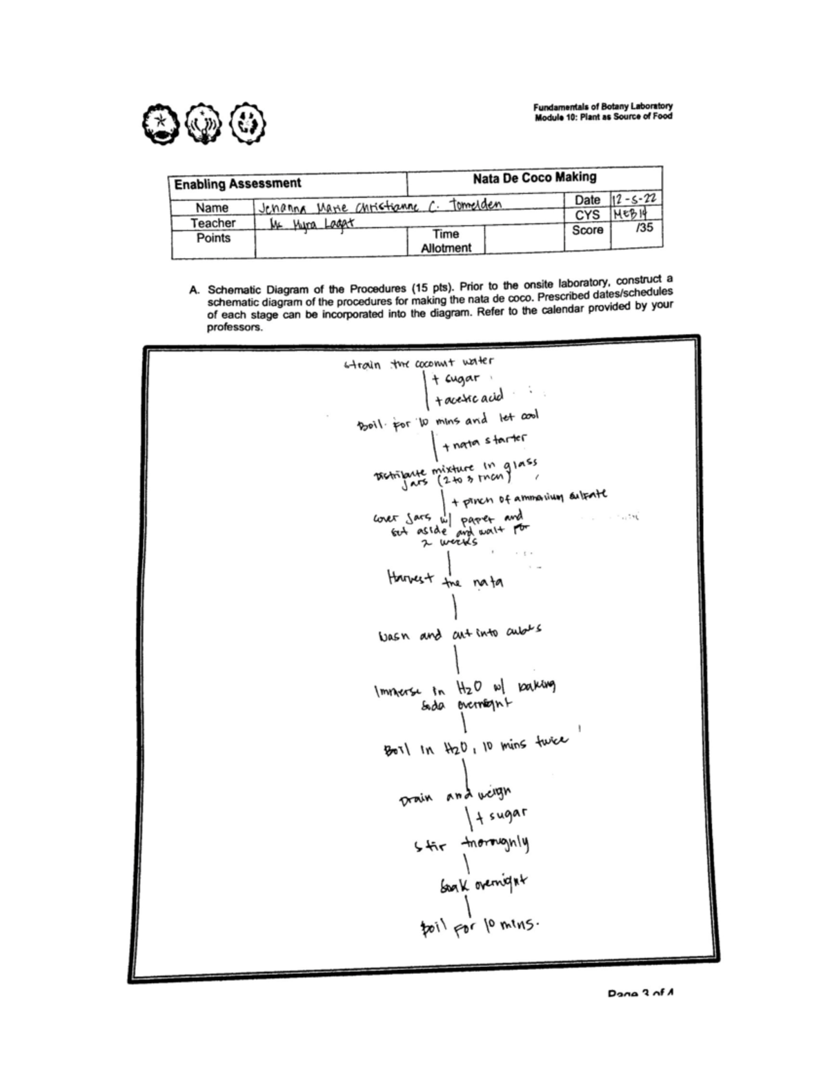 Fundamentals of Botany Laboratory - Biochemistry Lab - Studocu