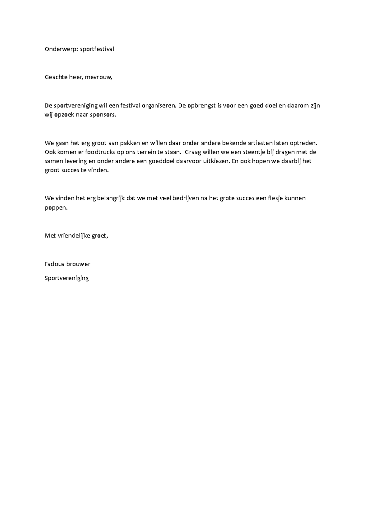 Festival brief (2021 12 06 19 28 47 UTC) - Onderwerp: sportfestival ...