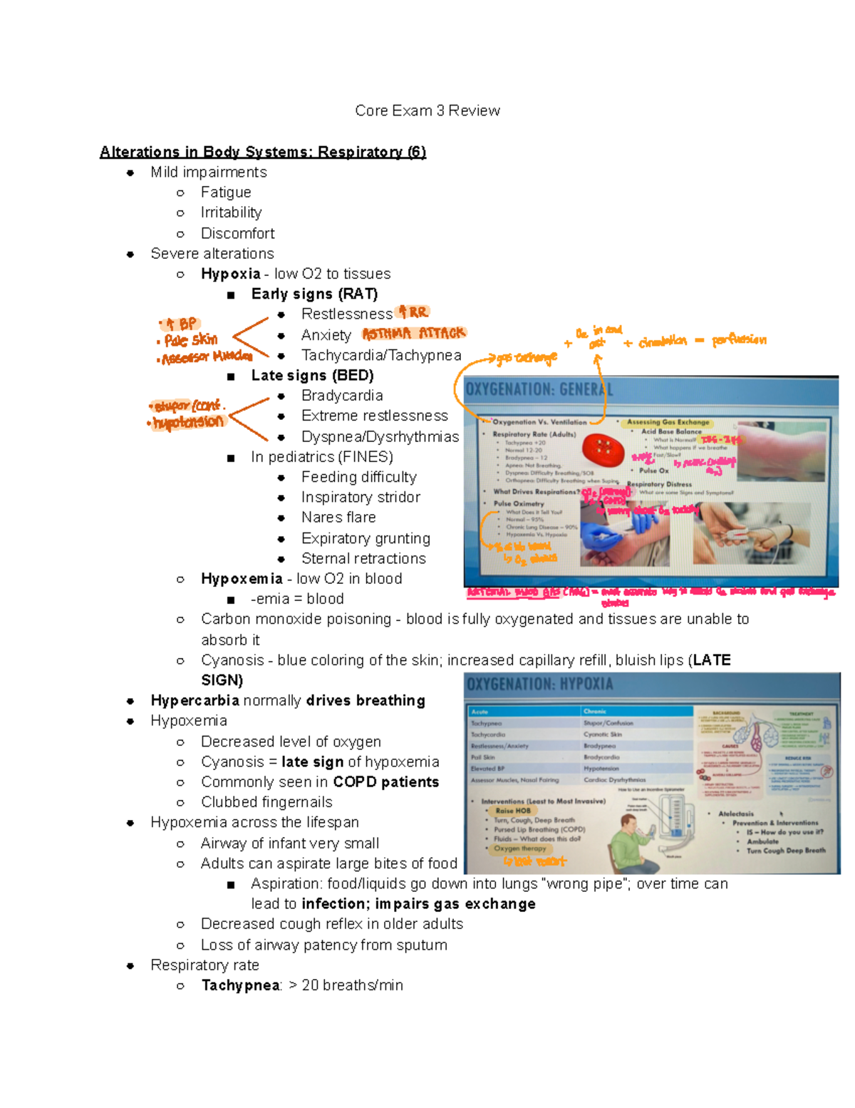 Core Exam 3 Review - Summary Med-Surg I - Core Exam 3 Review ...