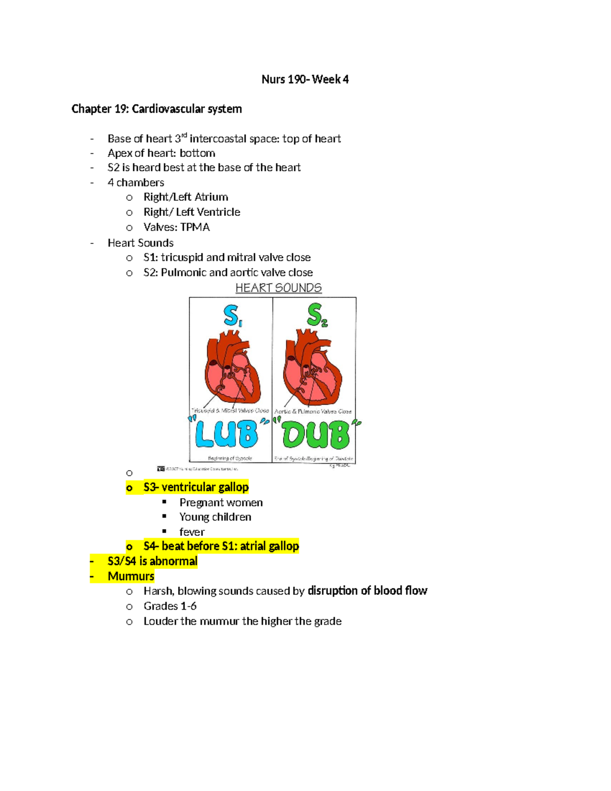 NURS 190 Week 4 - Weekly Notes - Nurs 190- Week 4 Chapter 19 ...
