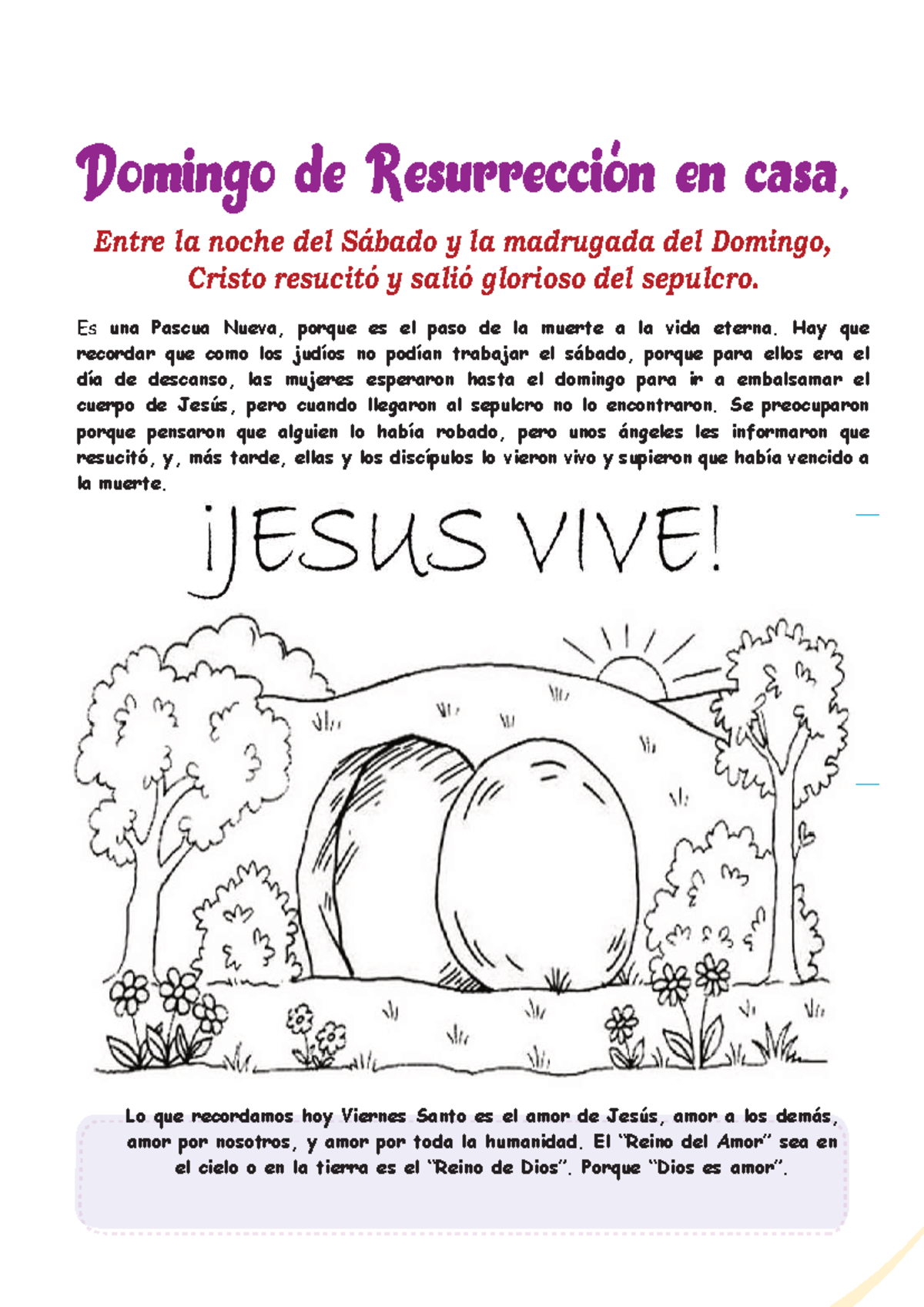 Domingo Resuurección - nos habla sobre la resurrecion de jesus y la ...
