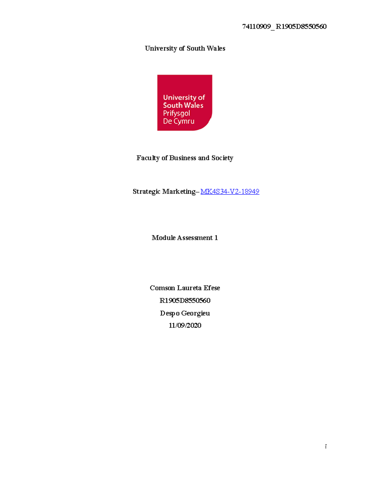 Strategic Marketing - Amazon as case study - University of South Wales ...