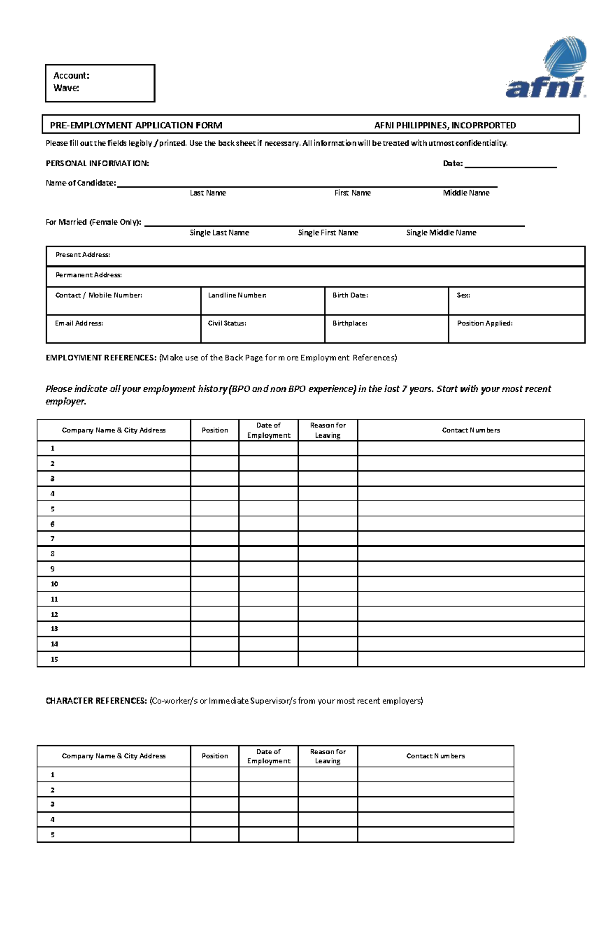 BI Form Template Updated 1 - Please fill out the fields legibly ...