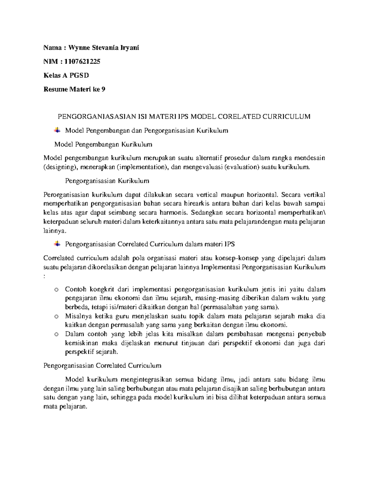 Tugas Summary 9 - Nama : Wynne Stevania Iryani NIM : 1107621225 Kelas A ...