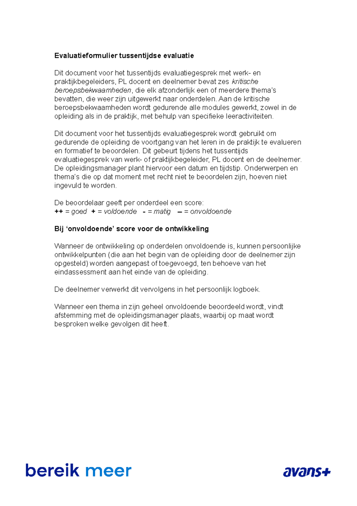 Evaluatieformulier-tussentijdse-evaluatie - Evaluatieformulier ...