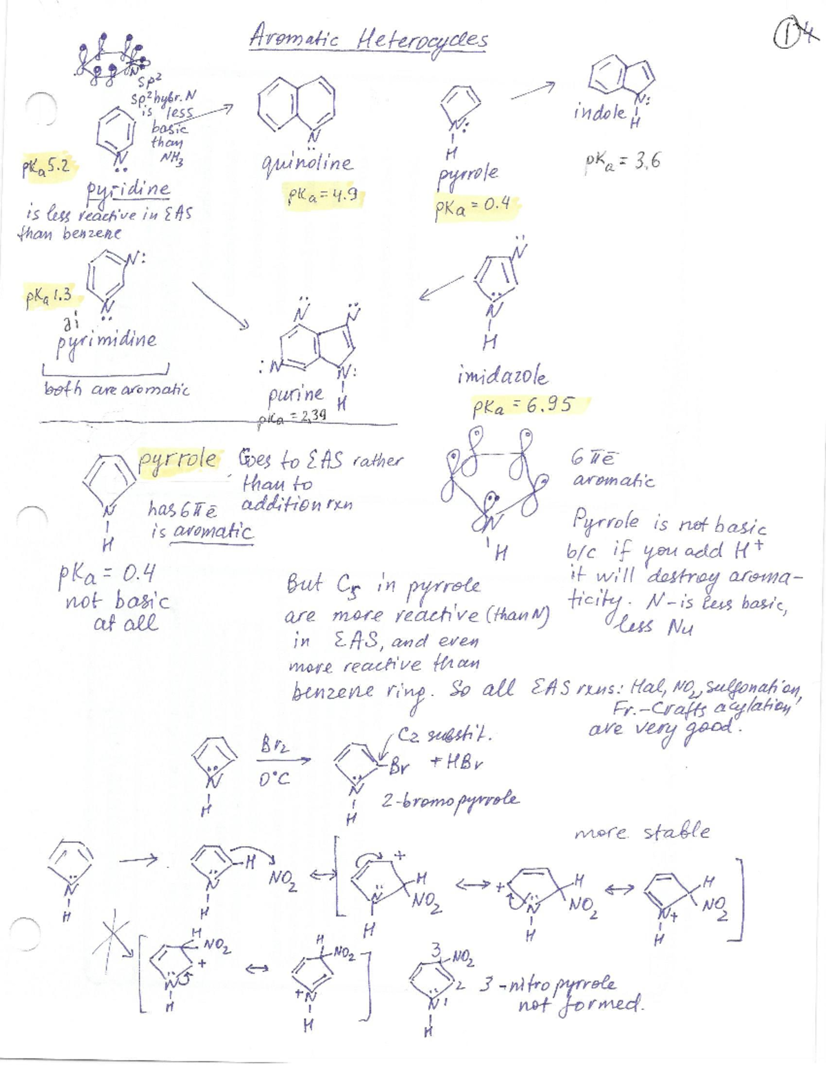 Aromatic-Heterocycles-Notes - CHEM204 - Studocu