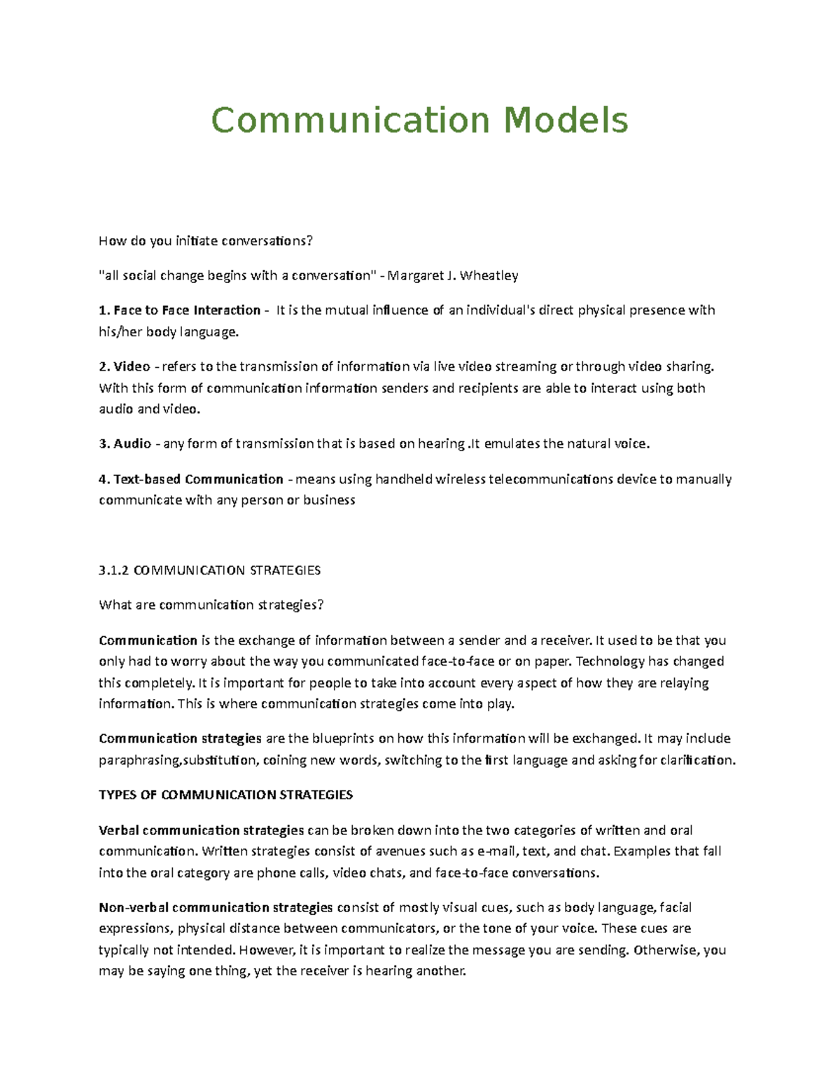 Communication Models - ms room guide - Industrial Engineering - DLSU ...