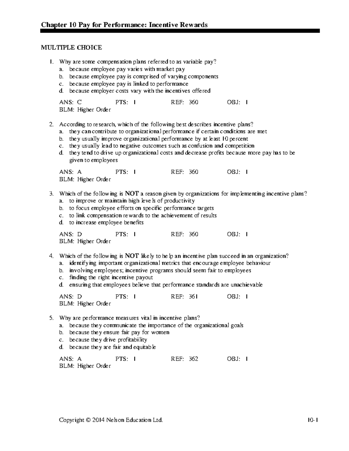 Ch10 TB Belcourt 7Ce - Practice Qs - MULTIPLE CHOICE Why are some ...