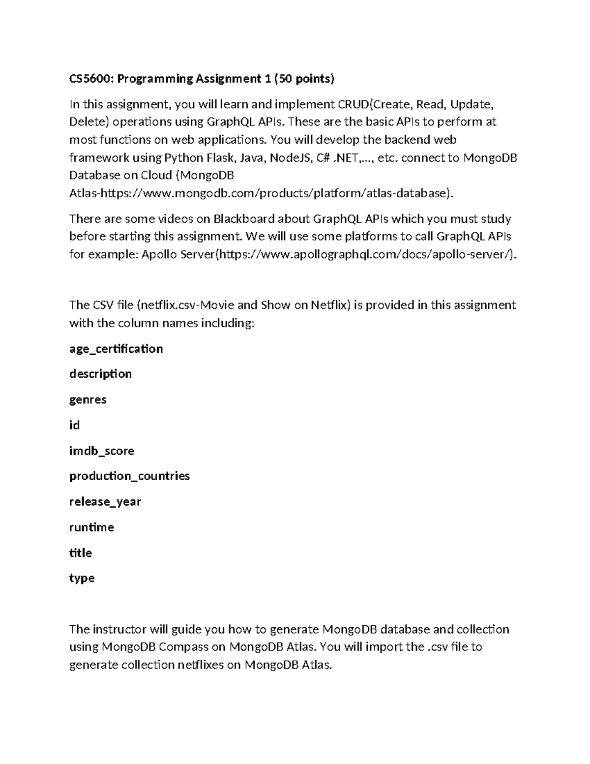 CS5600 Programming Assignment 1-Fall 2024 - CS5600: Programming ...