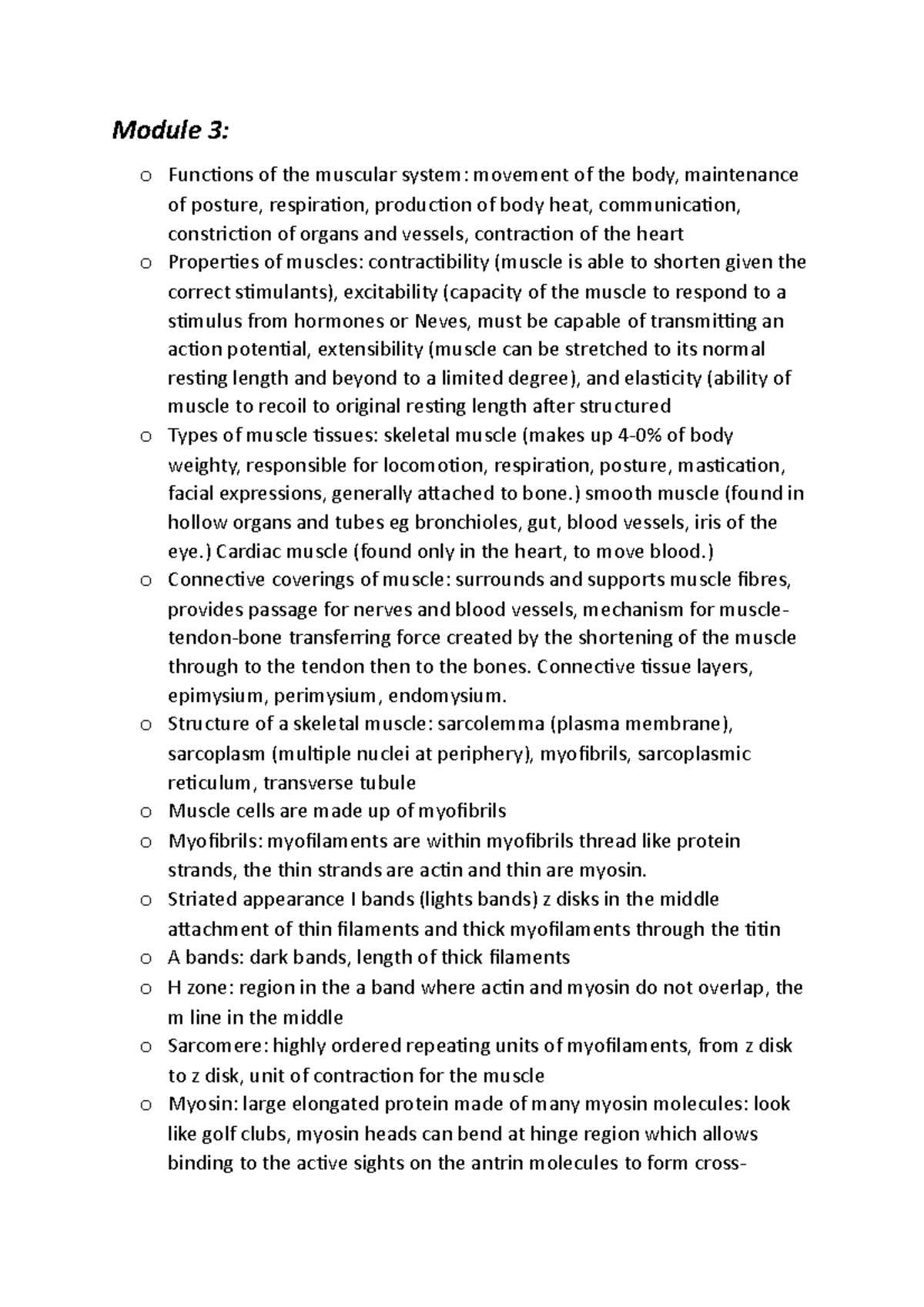 Modules revision - Lecture notes 3-11 - Module 3: o Functions of the ...