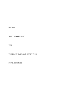 Unit 4 bus 2202 discussion - The reading assignment this week includes the topic of analyzing ...