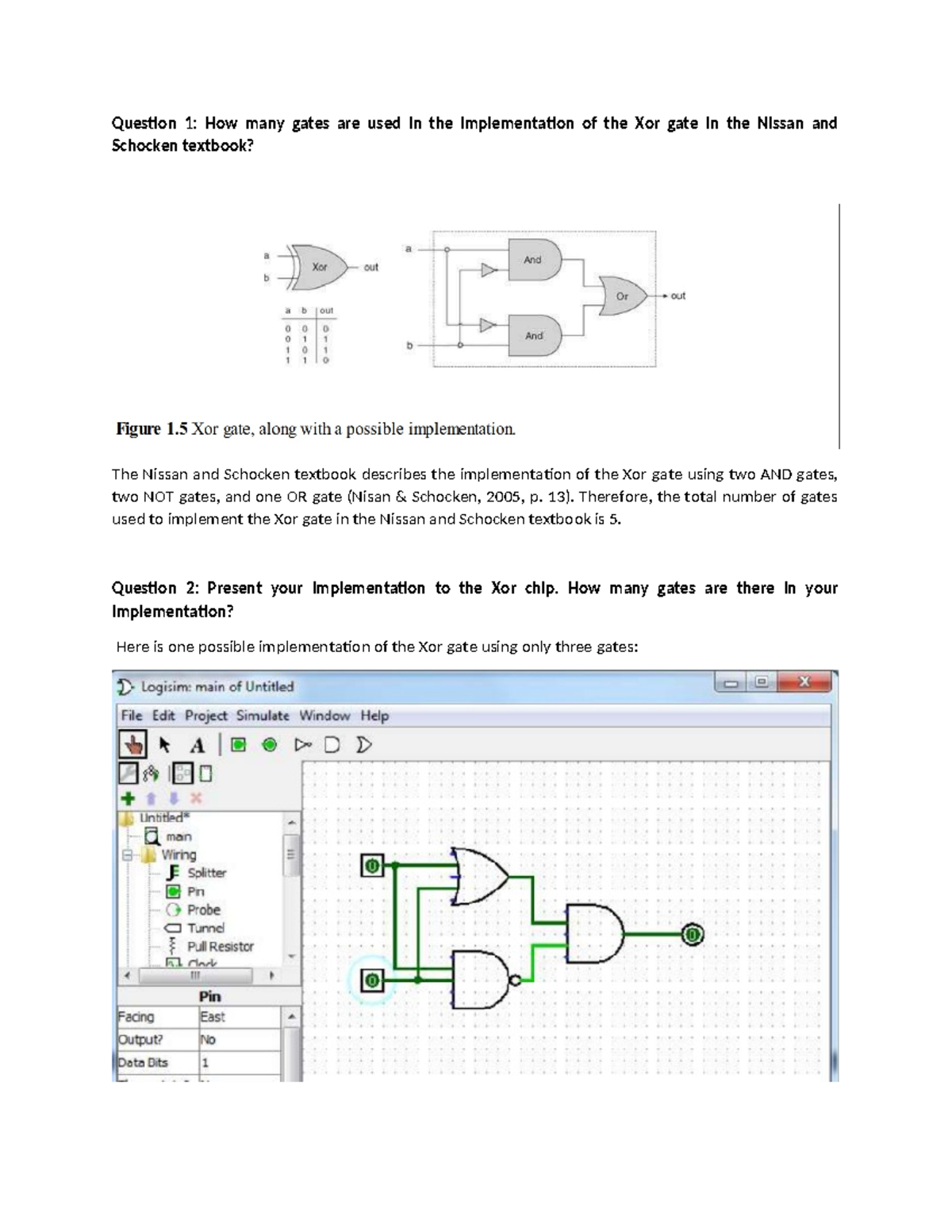 Discussion assignment 2 - Question 1: How many gates are used in the ...