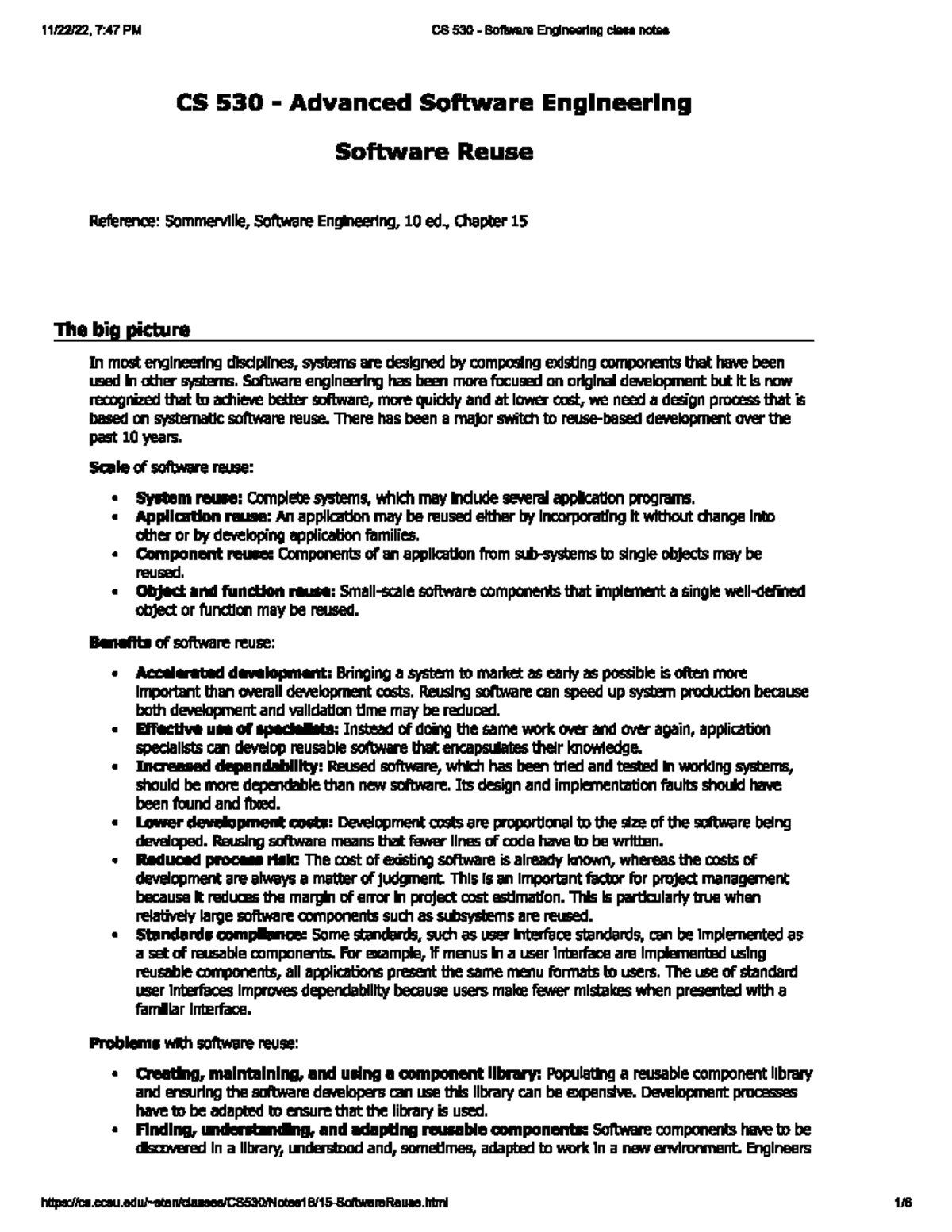 Software Reuse - reference - Software Engineering Fundamentals - Studocu