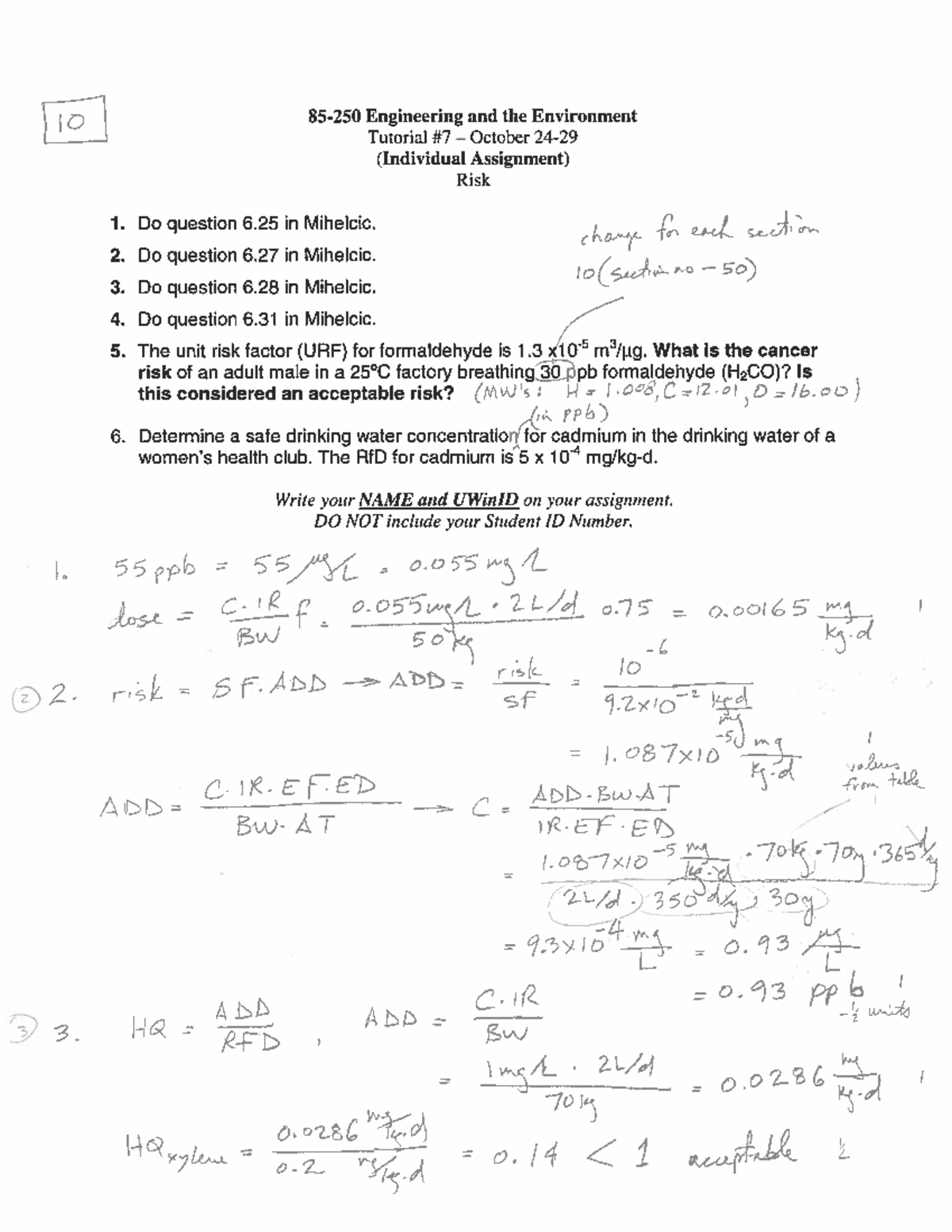 85 250 Tutorial 7 solutions - GENG-2500 - Studocu