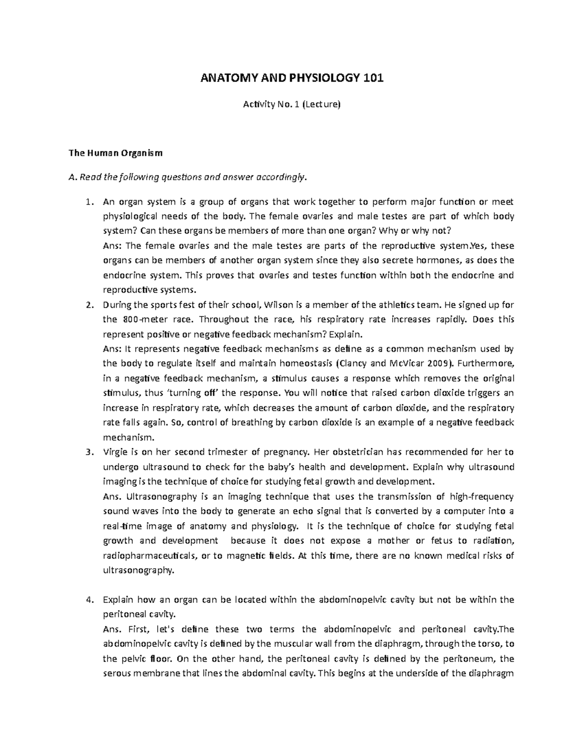 Activity no1 Anatomy and Physiology 101 - ANATOMY AND PHYSIOLOGY 101 ...