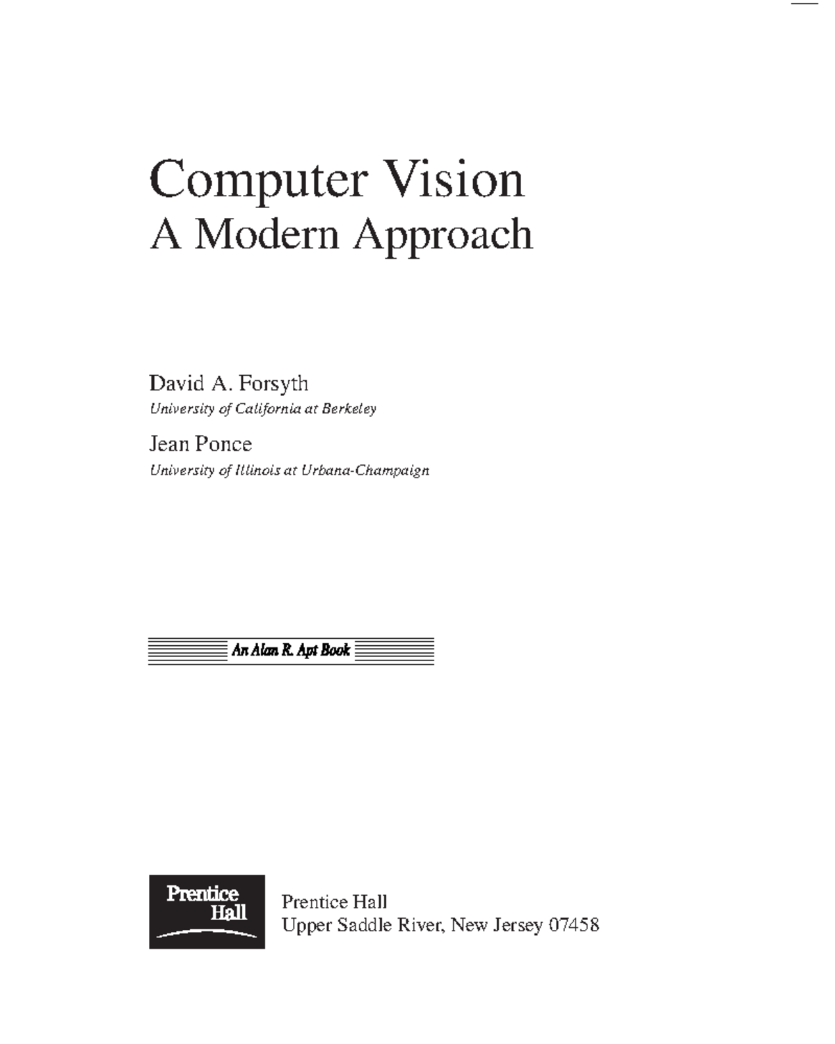 Computer Vision A modern approach - Computer Vision A Modern Approach ...