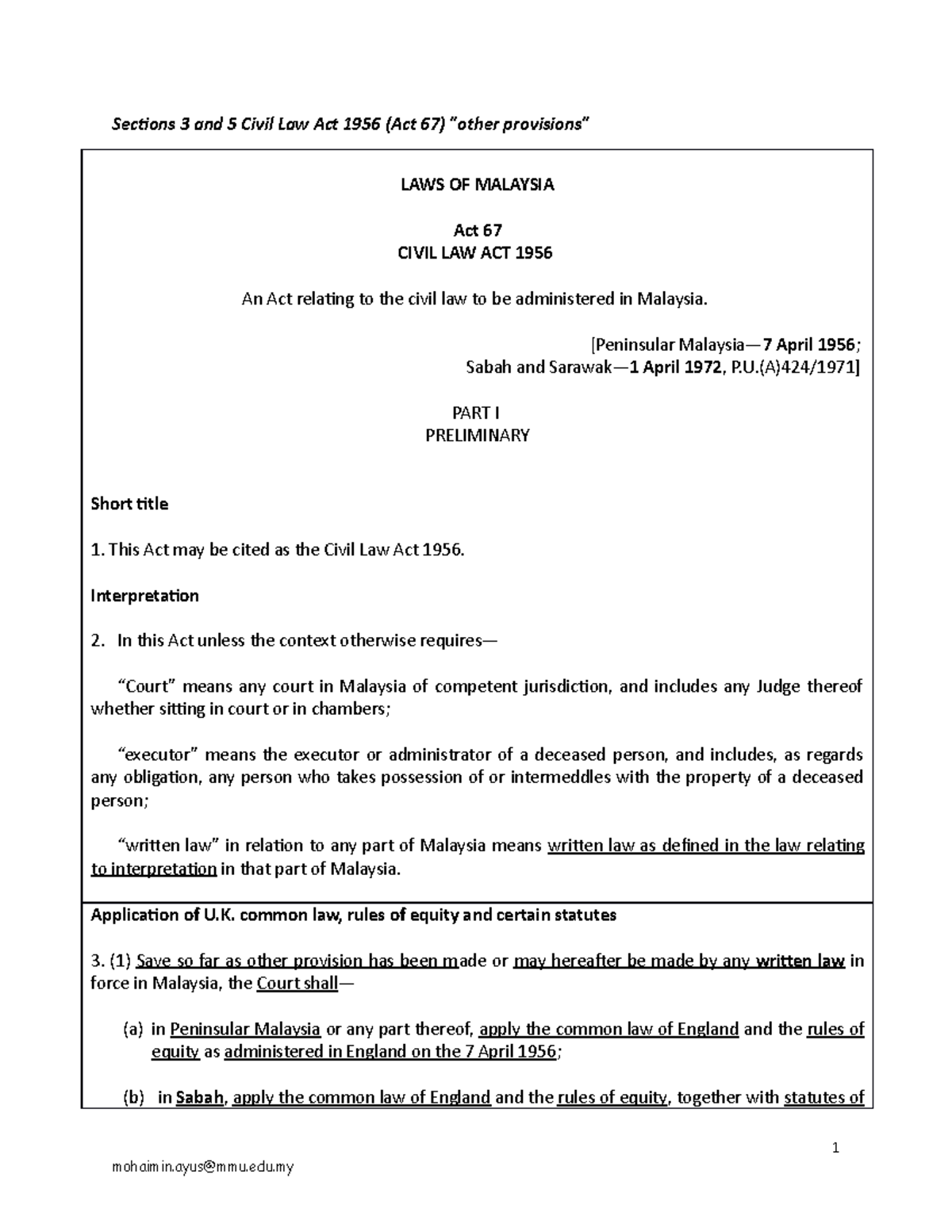 381057 Case Notes On Introduction To Contract Law Sections 3 And 5