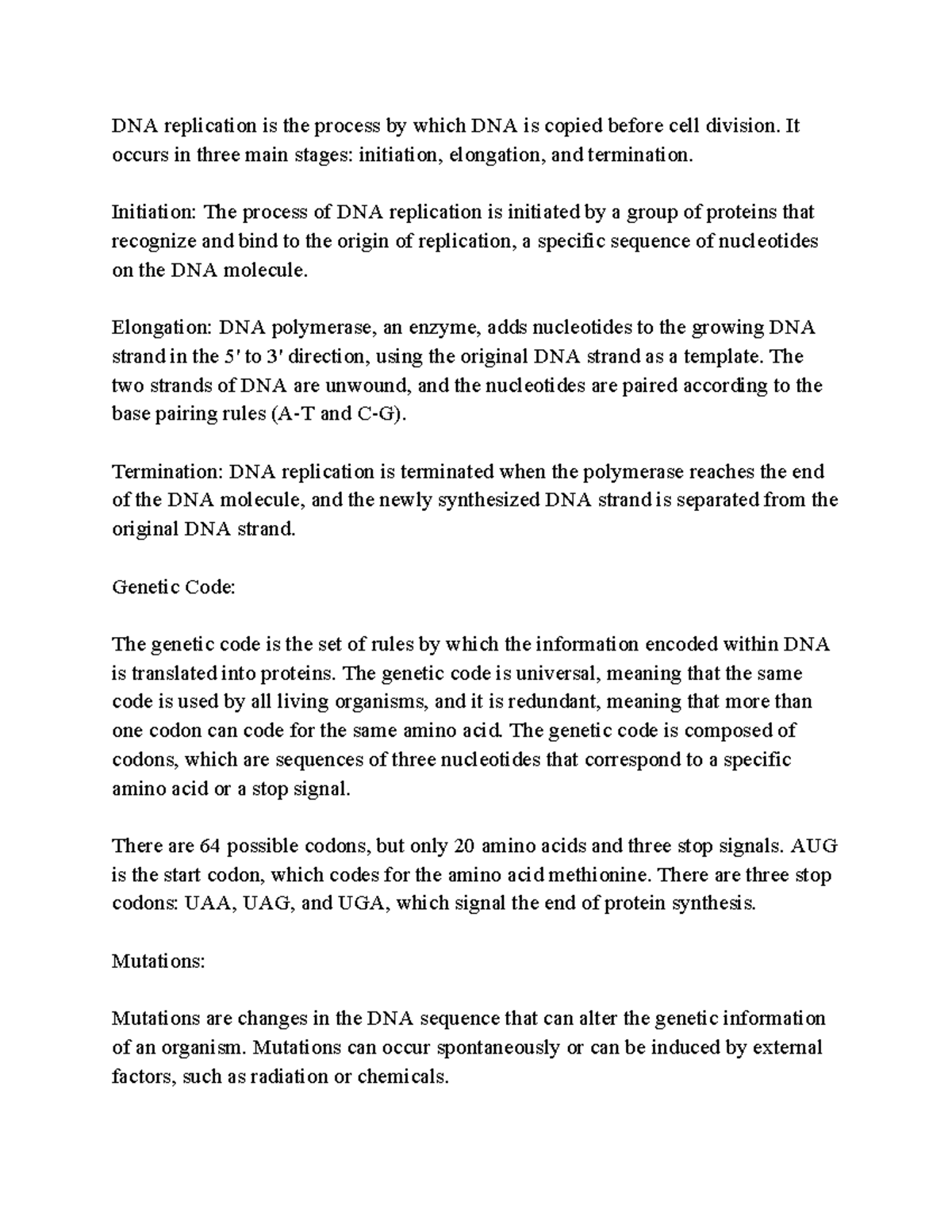 DNA P11 2- Google Docs - DNA NOTES - DNA replication is the process by ...