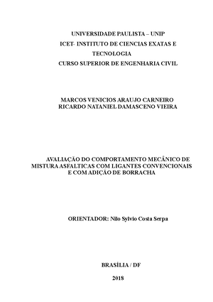 Projeto TCC - modelo - 1 UNIVERSIDADE PAULISTA – UNIP CURSO DE LICENCIATURA EM PEDAGOGIA - Studocu
