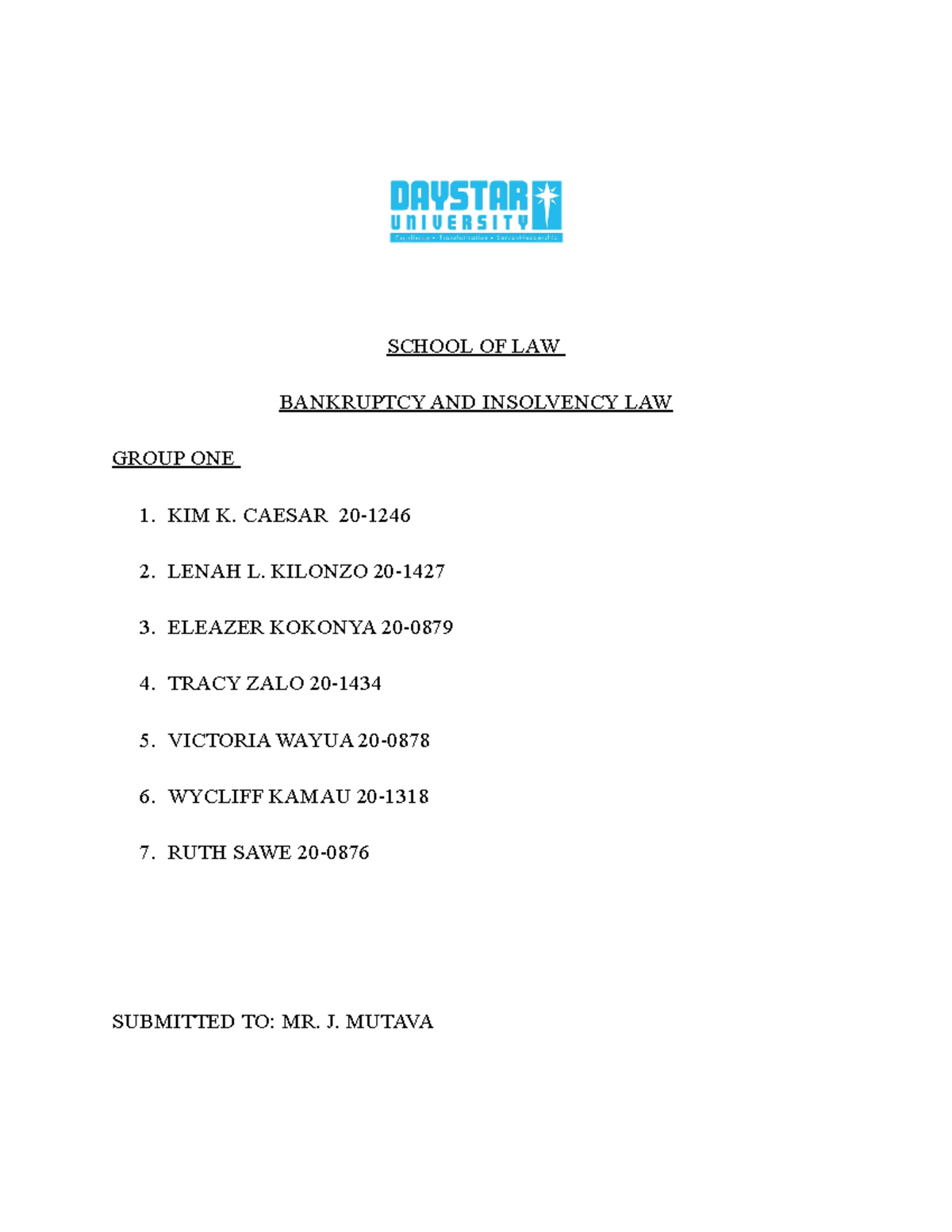 Acts of bankruptcy Re Cohen case - SCHOOL OF LAW BANKRUPTCY AND ...