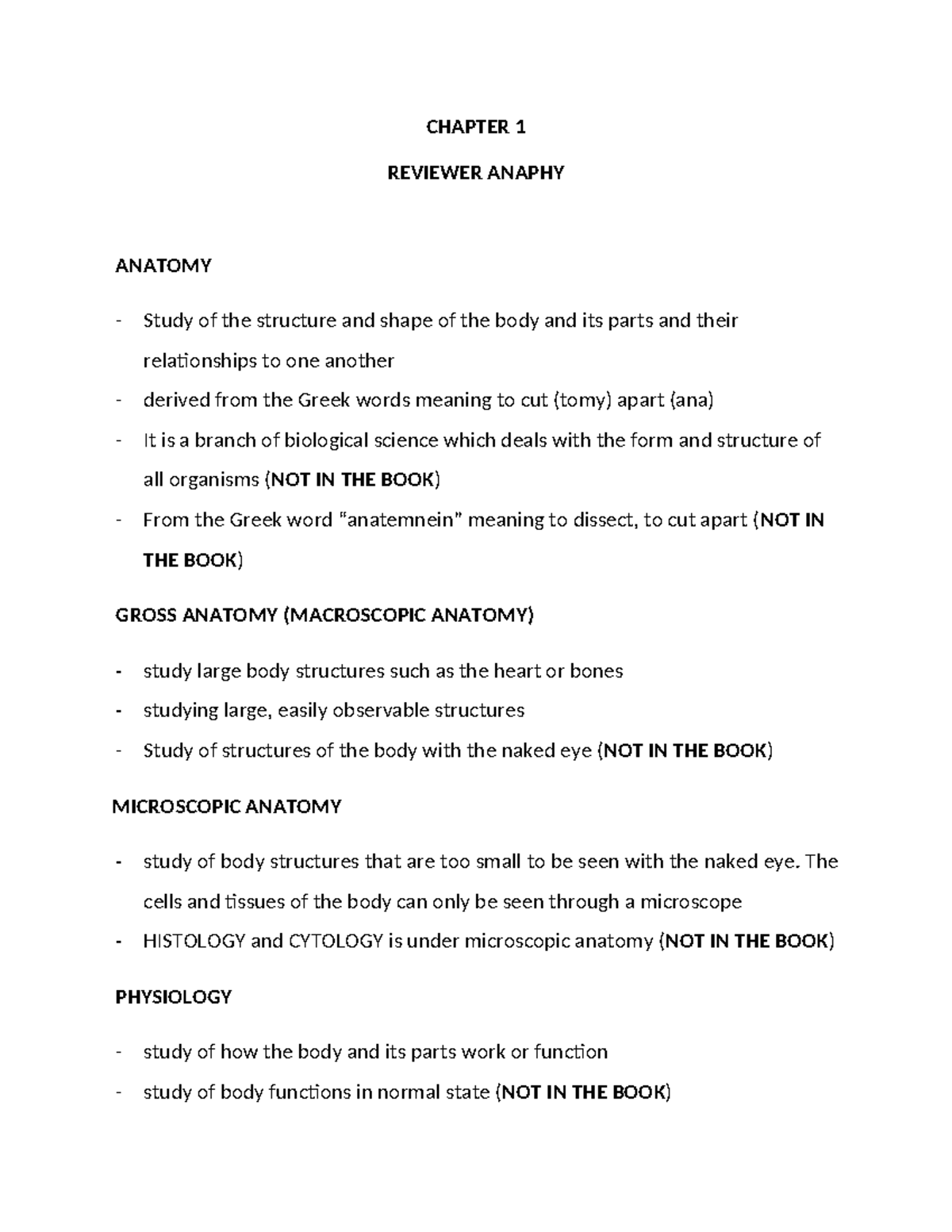 Reviewer Anaphy Whole Chapter 1 Final TAMA NA Kapoy NAKO - CHAPTER 1 ...