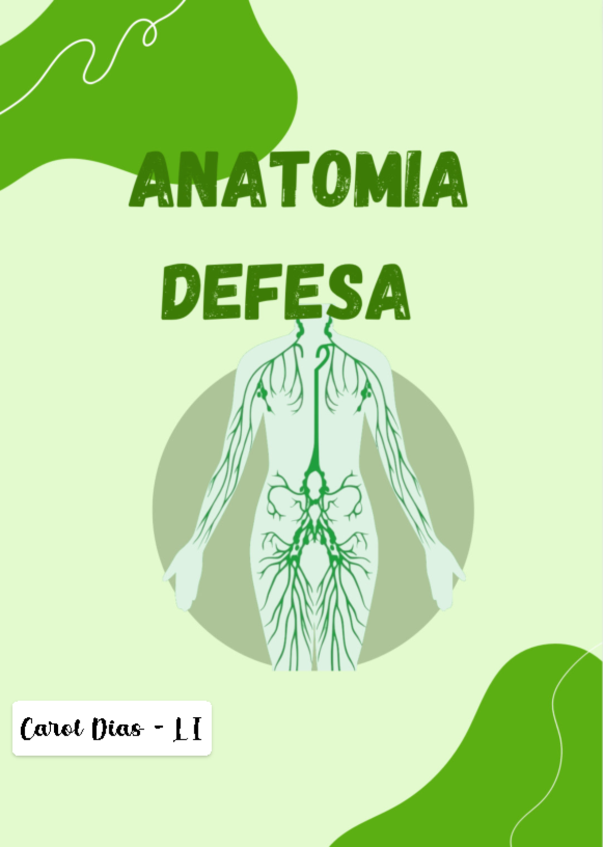 Anatomia Sistema Linfático - C!ol Dias - L I Problema 1 Componentes do ...