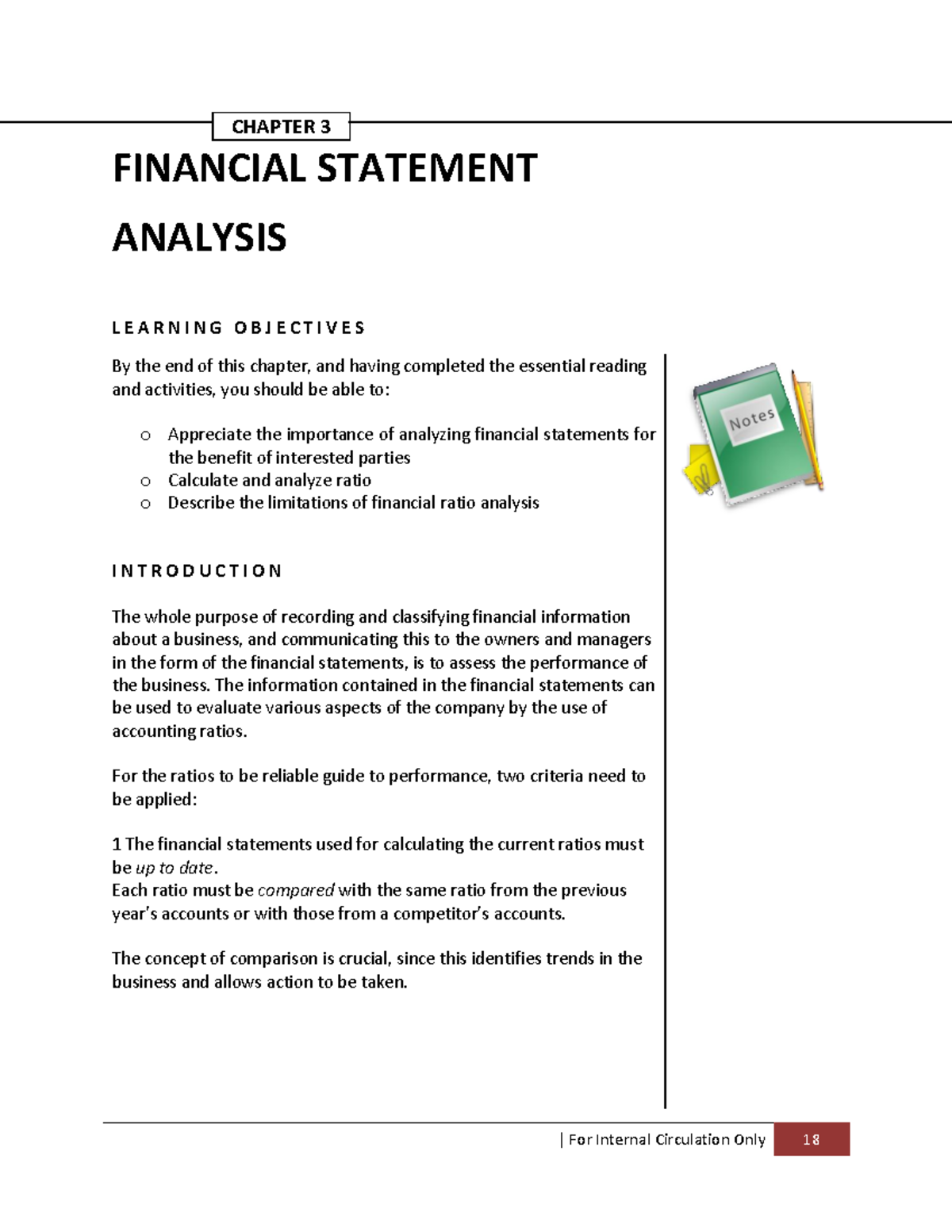 Chapter 03 - Ratio - Lecture notes 1 - CHAPTER 3 FINANCIAL STATEMENT ...
