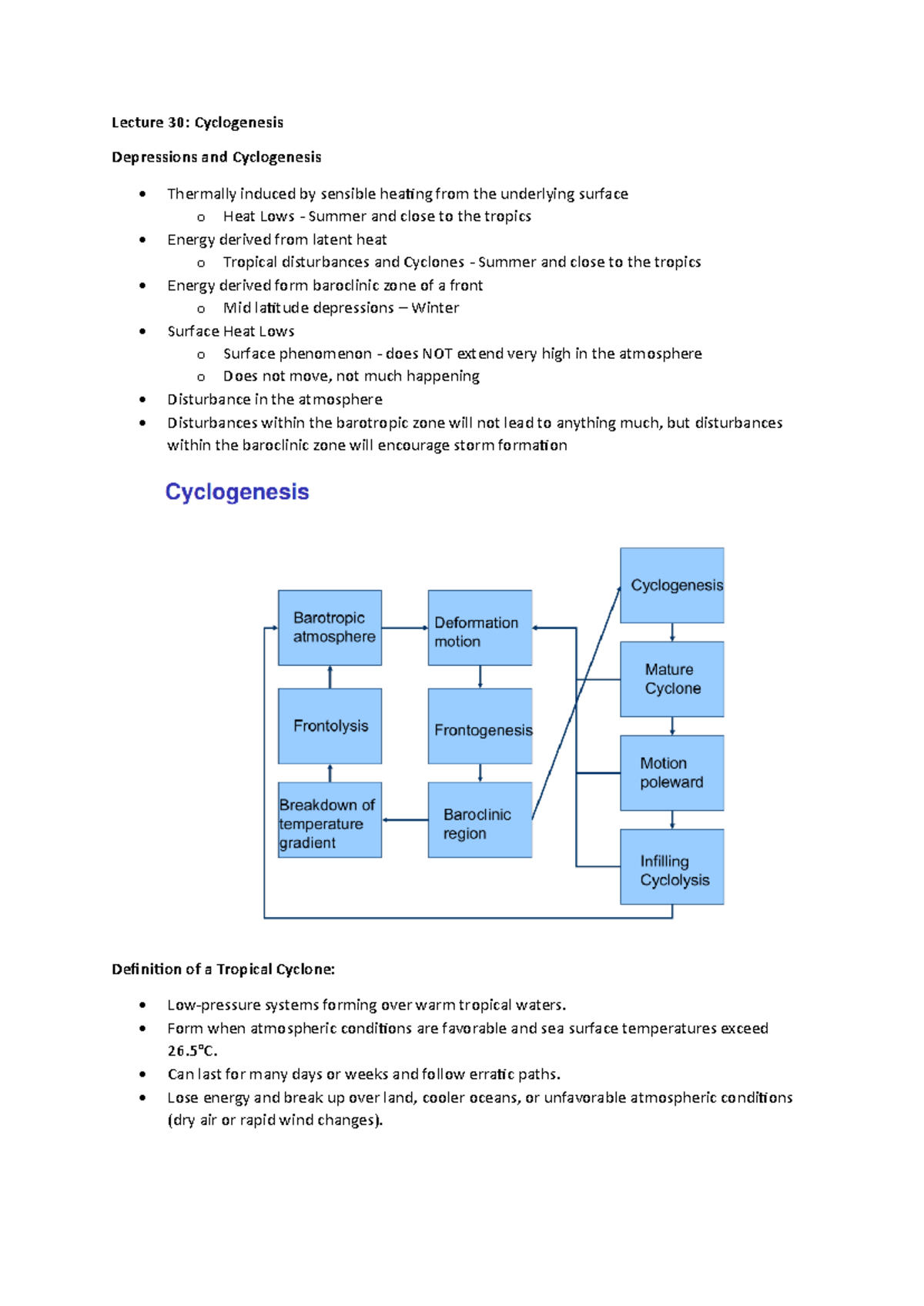 Lecture 30 - Anticyclones and Cyclones - Lecture 30: Cyclogenesis ...