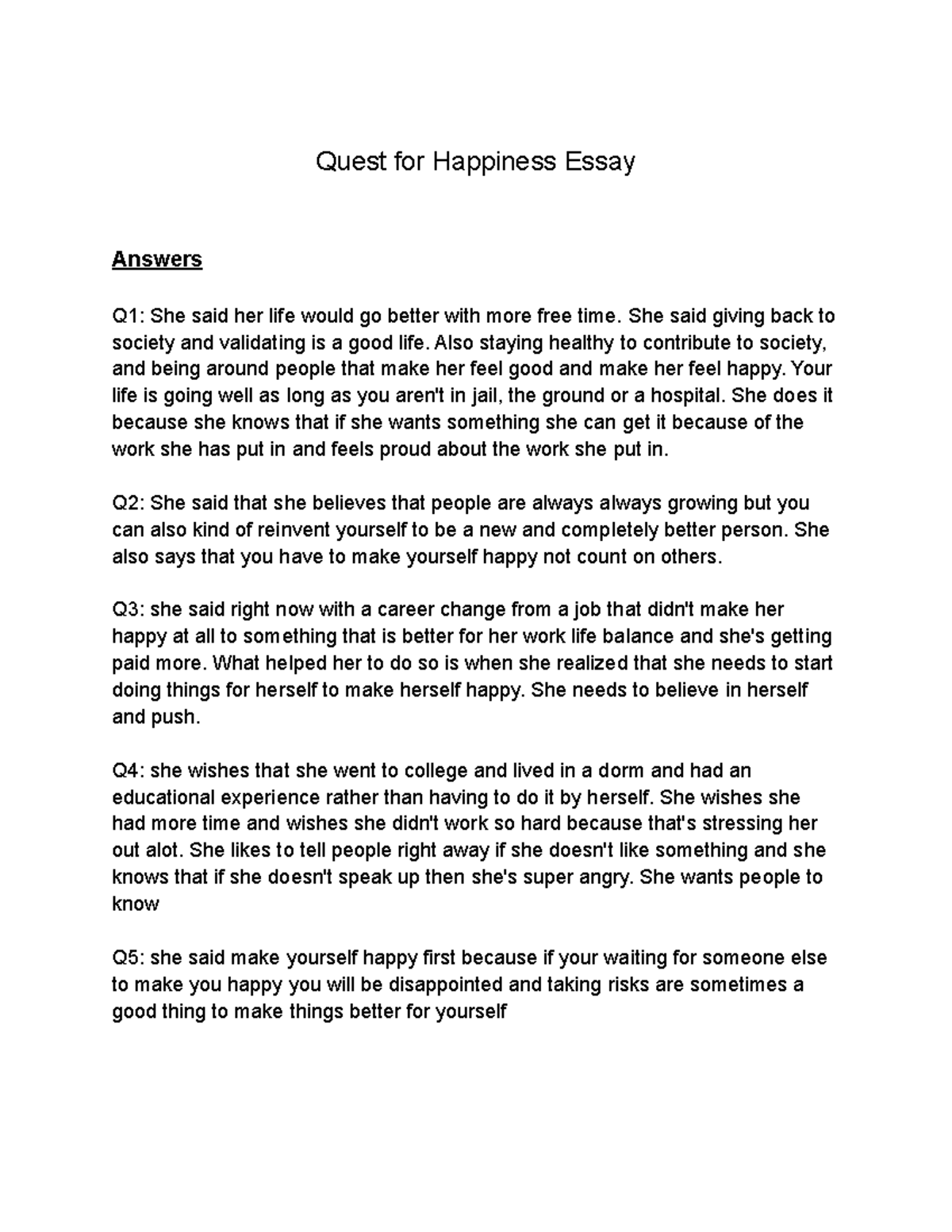 Quest For Happiness Essay Quest For Happiness Essay Answers Q1 She quest-for-happiness-essay-quest-for-happiness-essay-answers-q1-she
