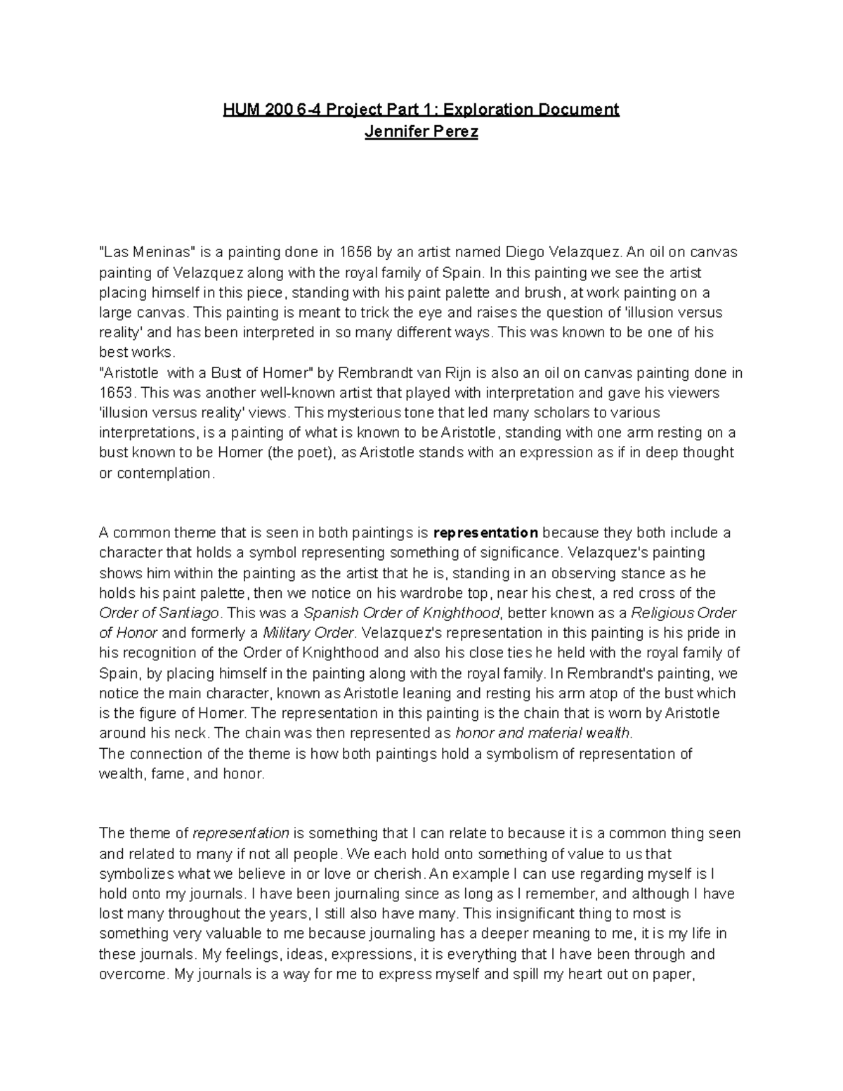 HUM 200 6-4 Project Part 1- Exploration Document-1 - HUM 200 6-4 ...