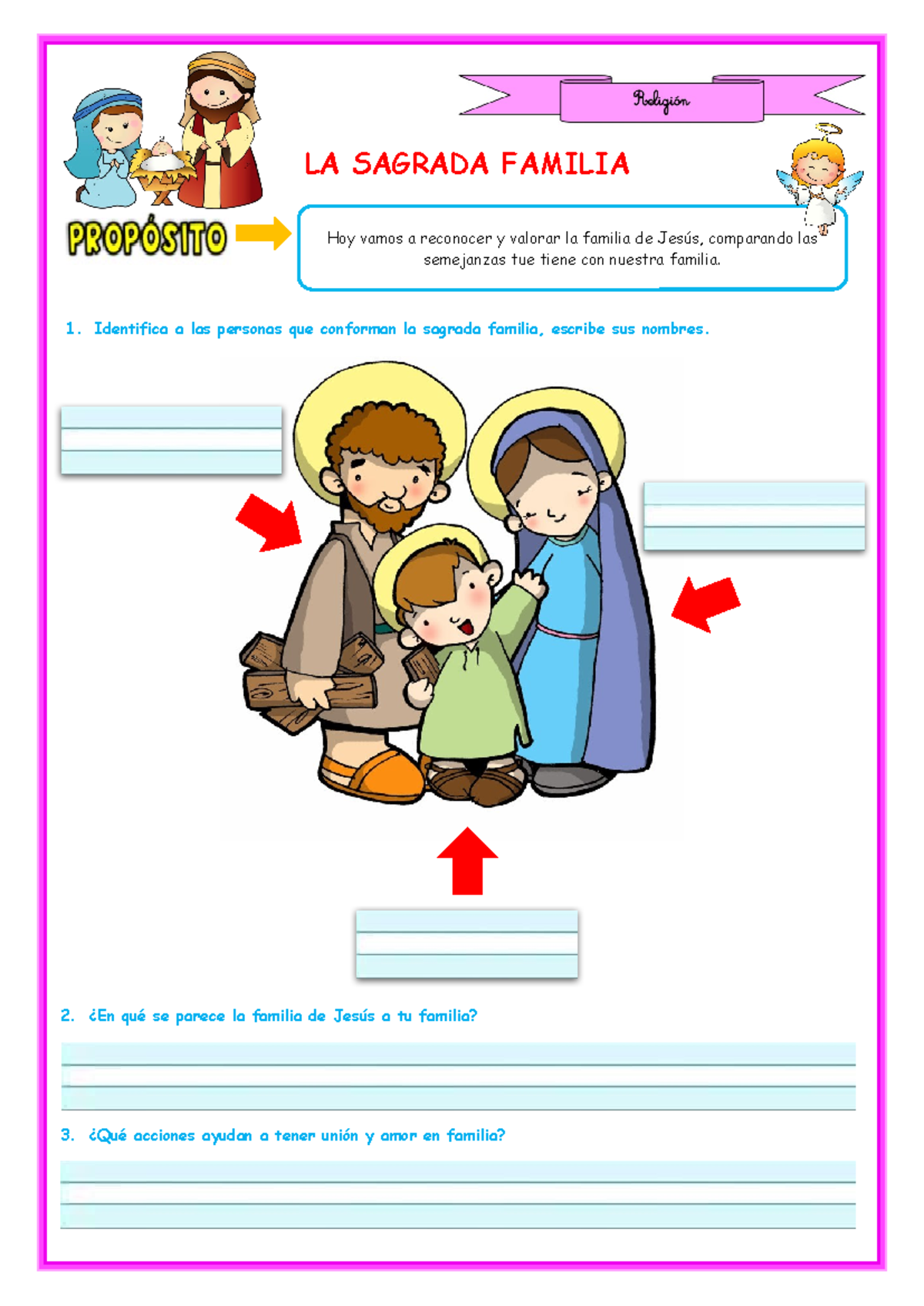 E3 S2 Ficha D2 Religion Sagrada Familia - LA SAGRADA FAMILIA 1 ...