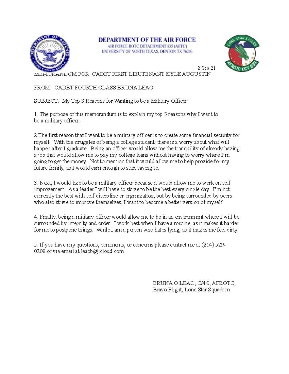 TW-02 MFR Leao - This is from the airforce recruitment essay. - 2 Sep ...