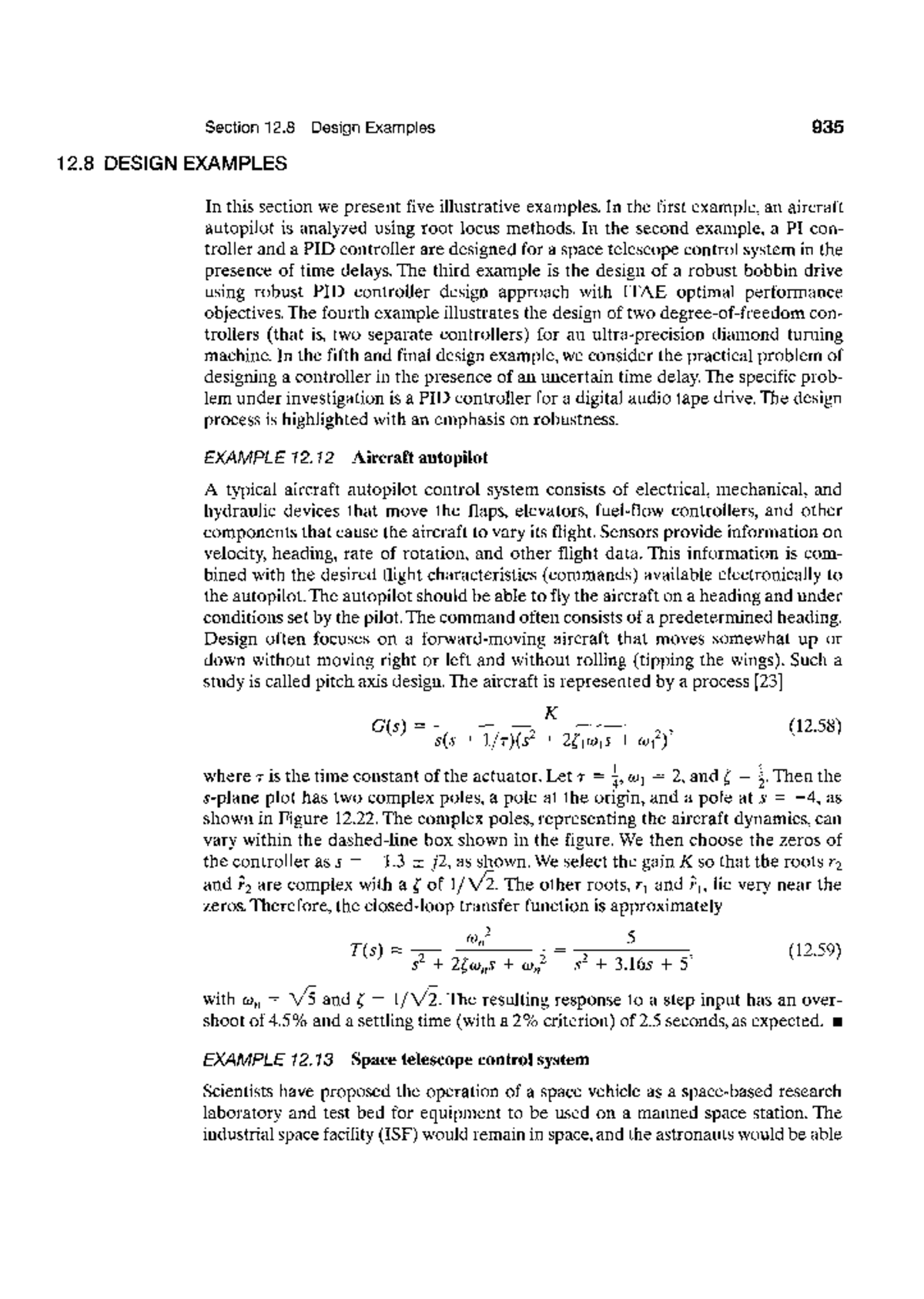 Modern control systems-97 - Section 12 Design Examples 935 12 DESIGN ...