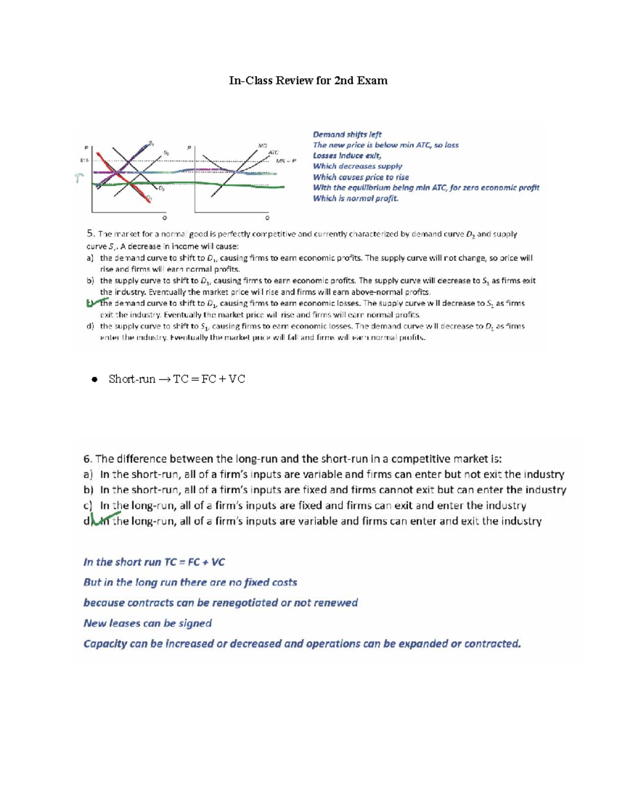 Economics Review Session For 2nd Exam - ECO 1001 - In-Class Review for ...