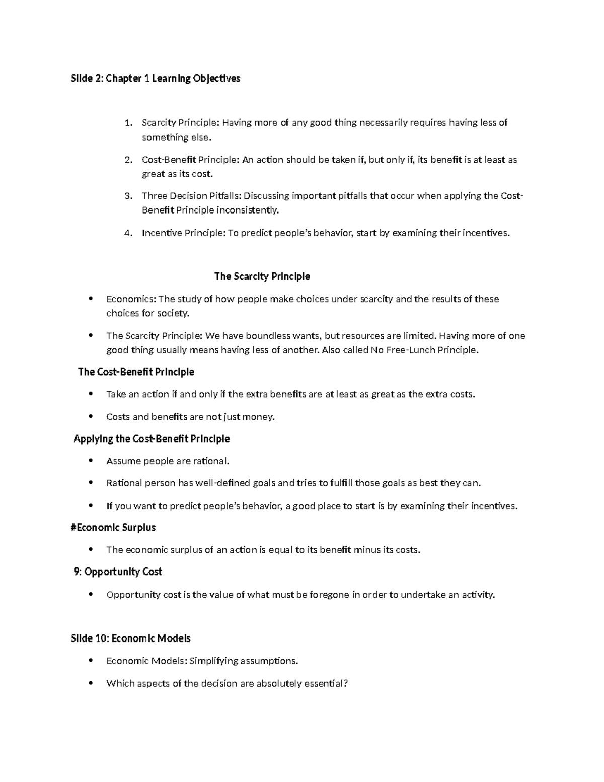 Chapter 1 Notes summary - Slide 2: Chapter 1 Learning Objectives 1 ...