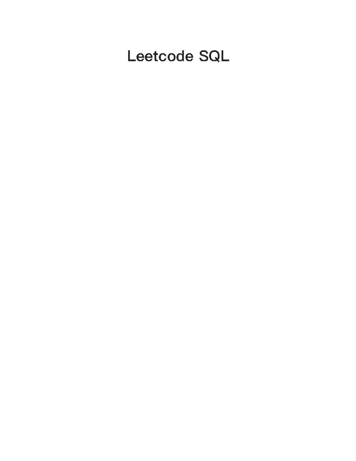 Leetcode Sql Cs 4400 Warning Tt Undefined Function 32 Hhwfrgh