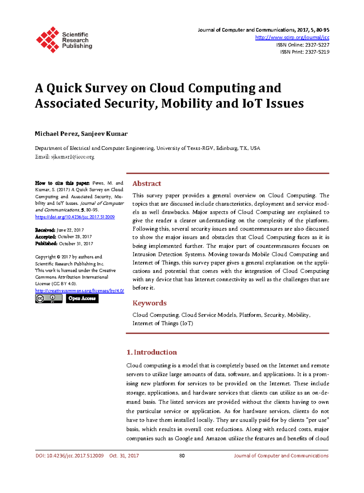 A Quick Survey on Cloud Computing and Associated S - Journal of ...