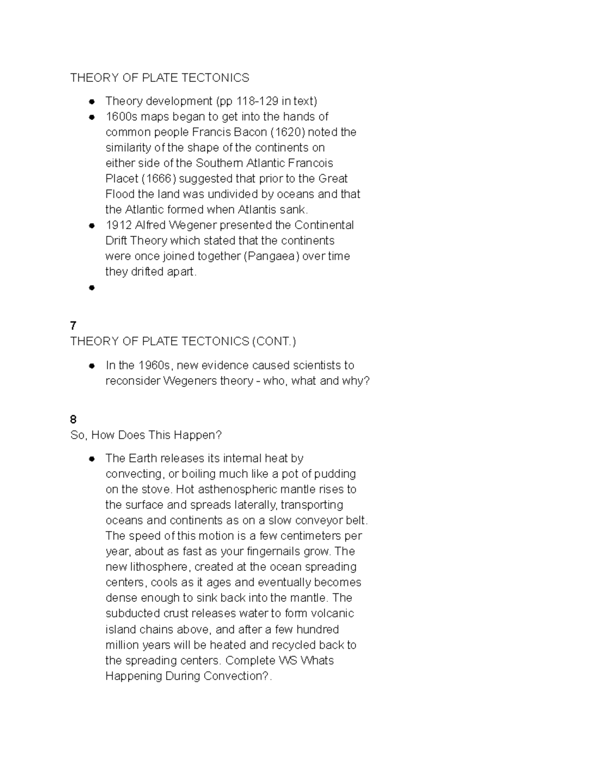 OUR Dynamic Earth - THEORY OF PLATE TECTONICS Theory development (pp ...