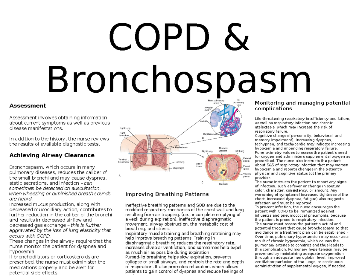 COPD & Bronchospasm Study Guide - COPD & Bronchospasm Improving ...