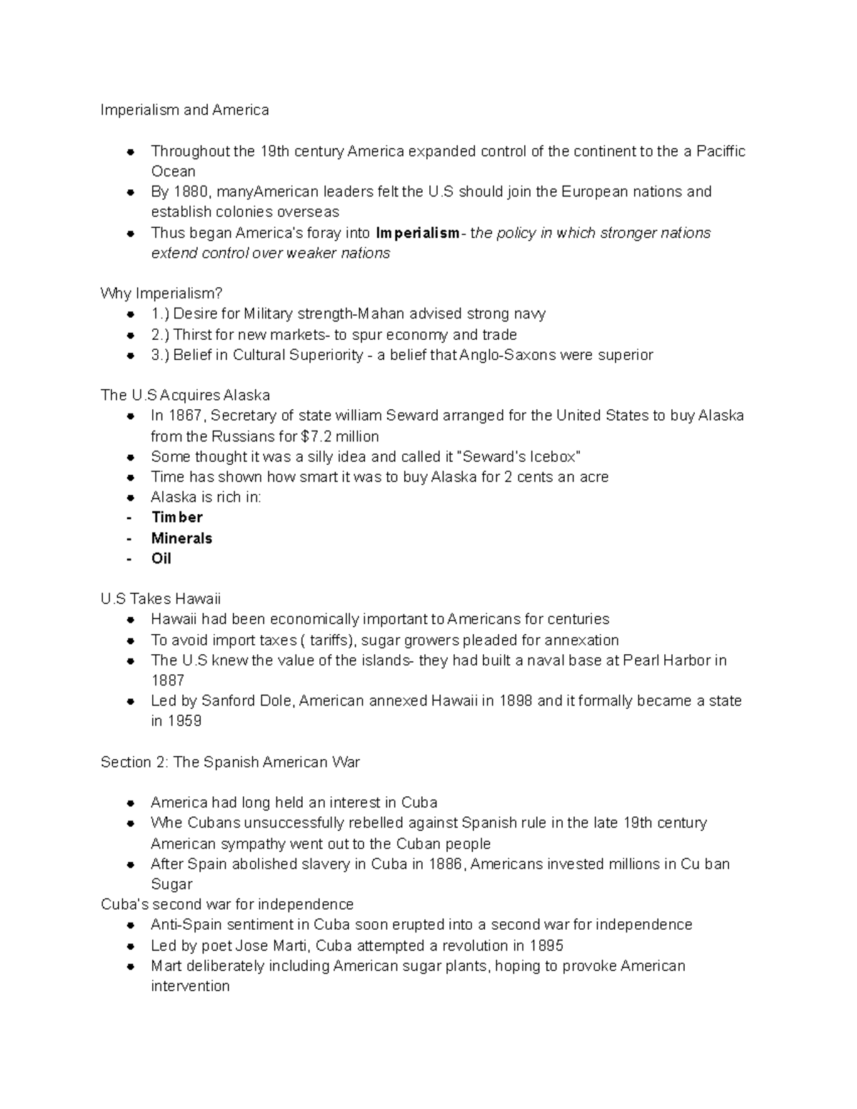 Ch 18 history American Claims an Empire - Imperialism and America ...