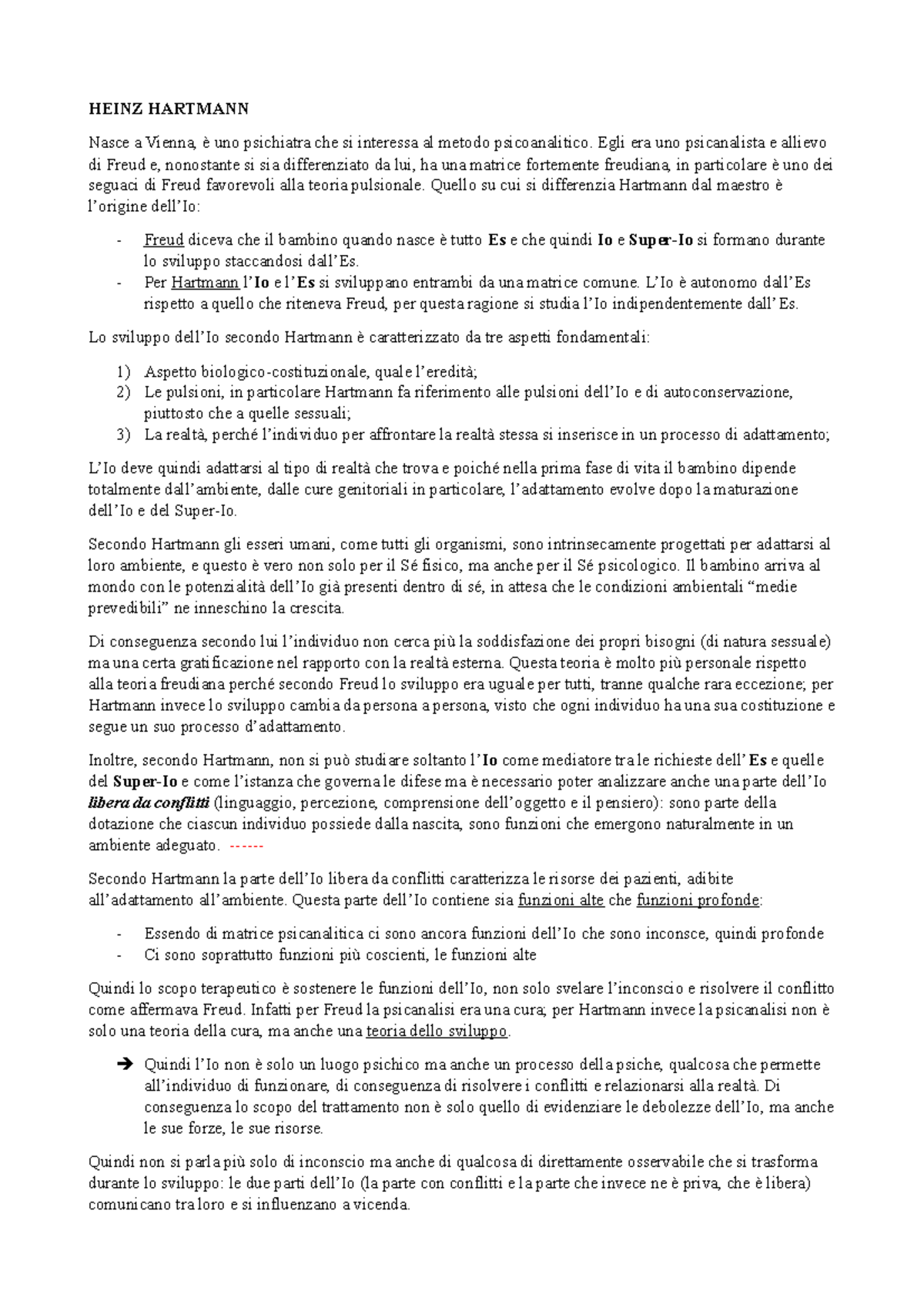 Heinz Hartmann - Modelli evolutivi in psicologia dinamica - HEINZ ...