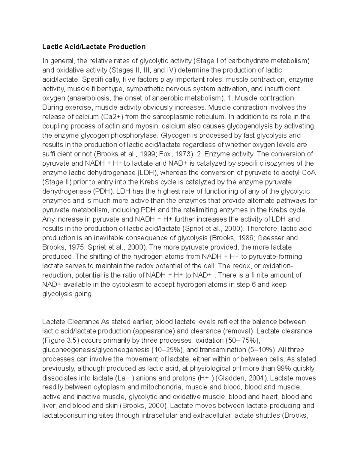 Anaerobic Metabolism during Exercise - Lactic Acid/Lactate Production ...