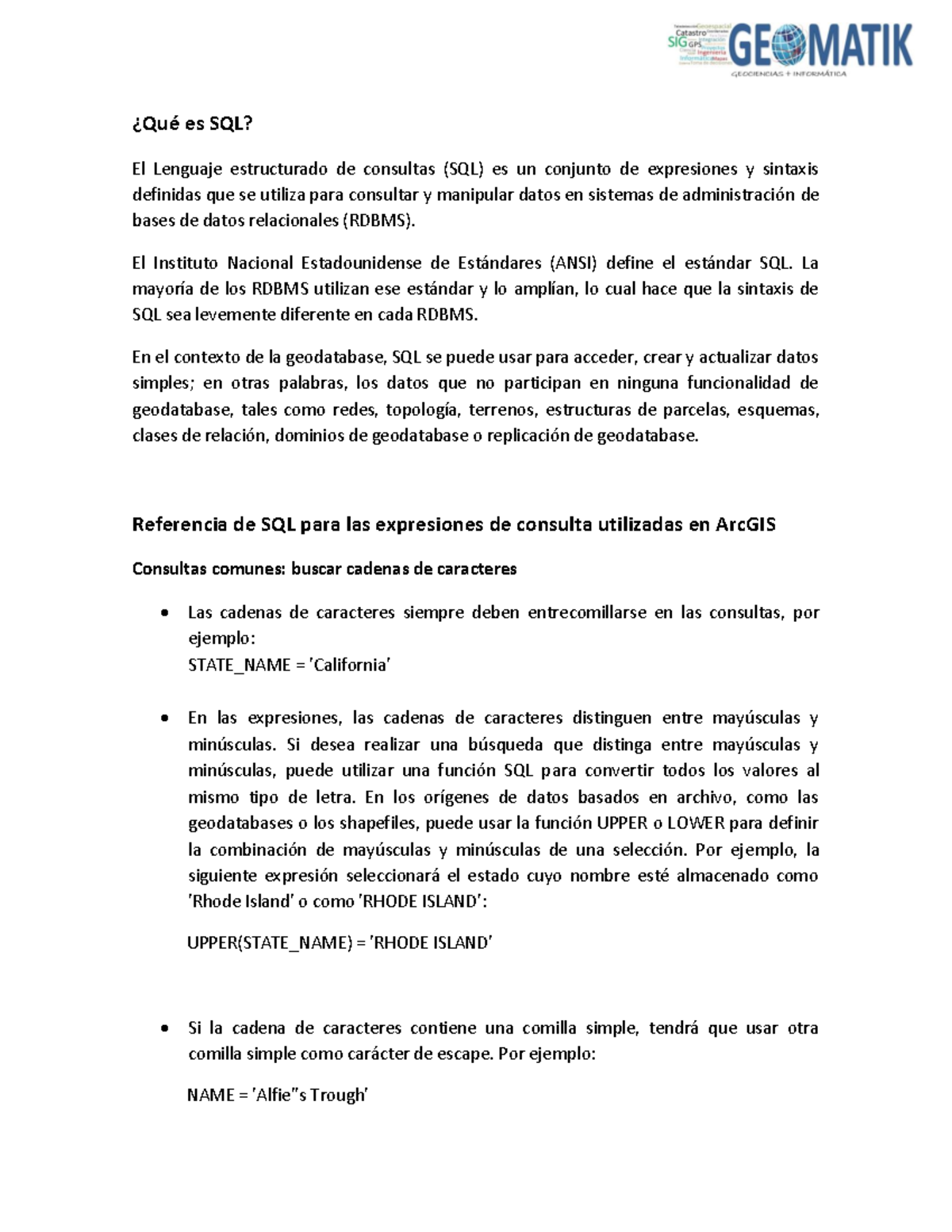 Qué es SQL - tutorial de SQL para ArcGis Pro - ¿Qué es SQL? El Lenguaje ...