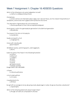 Week 5 Assignment 1: Chapters 9 and 10 Assess Questions - Week 5 ...