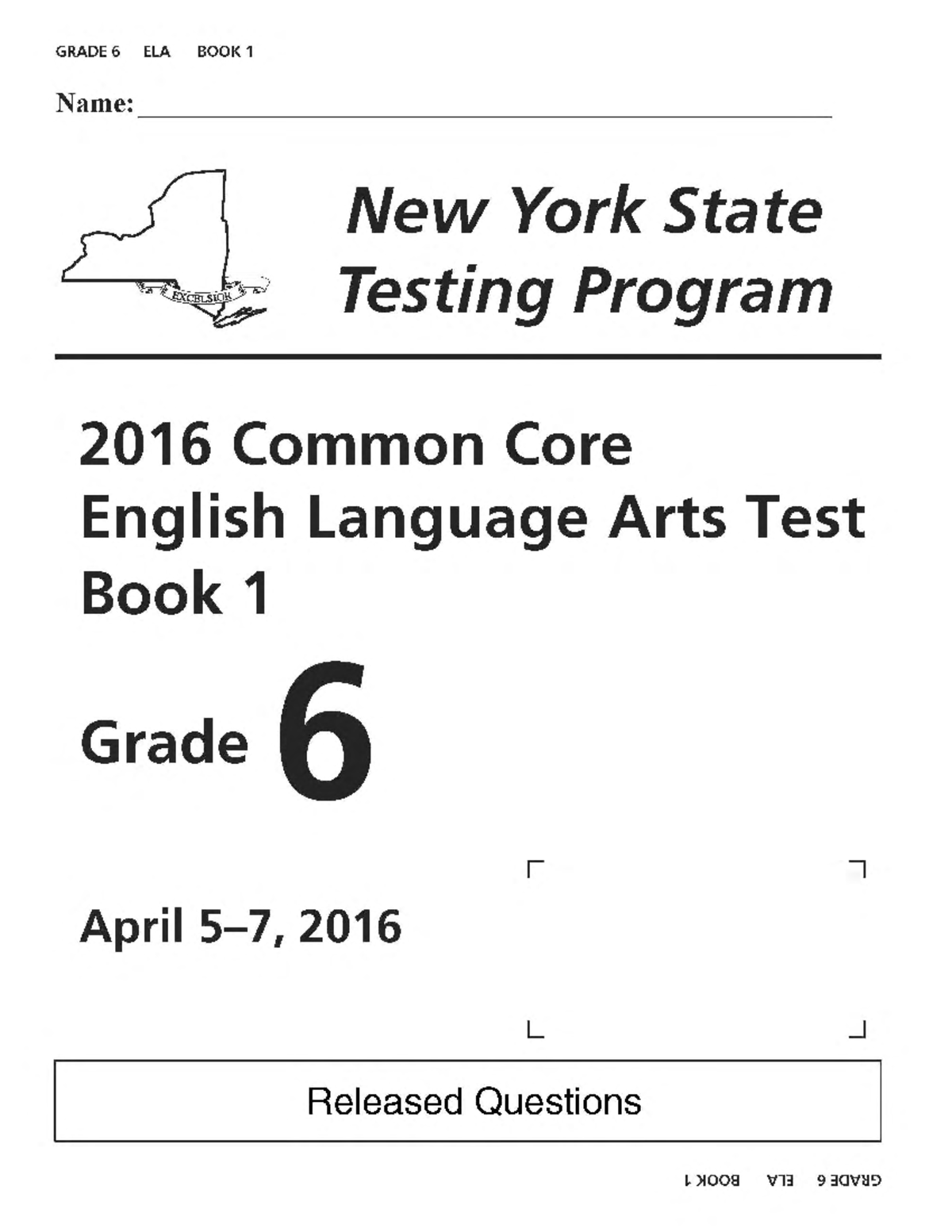 2016 released items ela grade 6 - Studocu