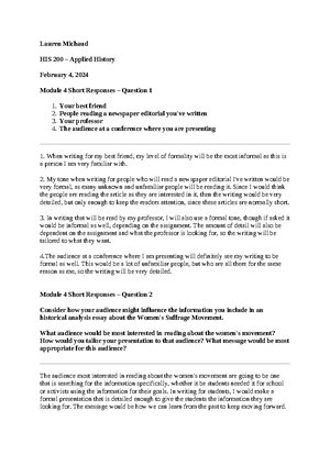 Michaud Module 2 Lab - DAD 220 Professor Furman Lauren Michaud 14 May ...