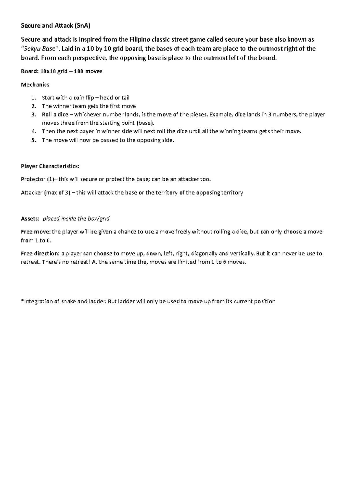 Secure and Attack - a GAME CONCEPT OF BOARD GAMES - Secure and Attack ...